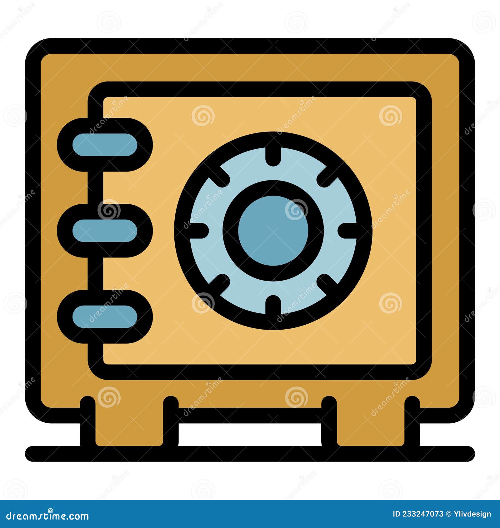 Policeman Gun Safe Icon Color Outline Vector Stock Vector ...