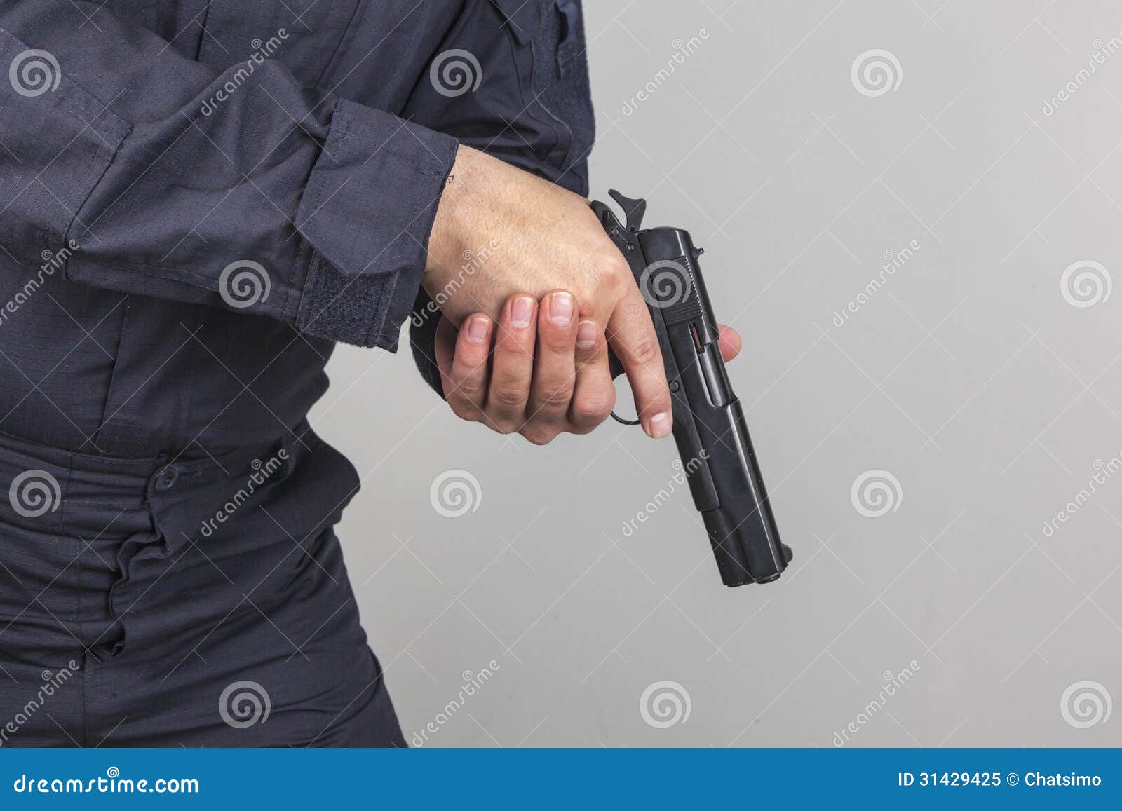 Policeman gun stock image. Image of officer, secure, defence - 31429425