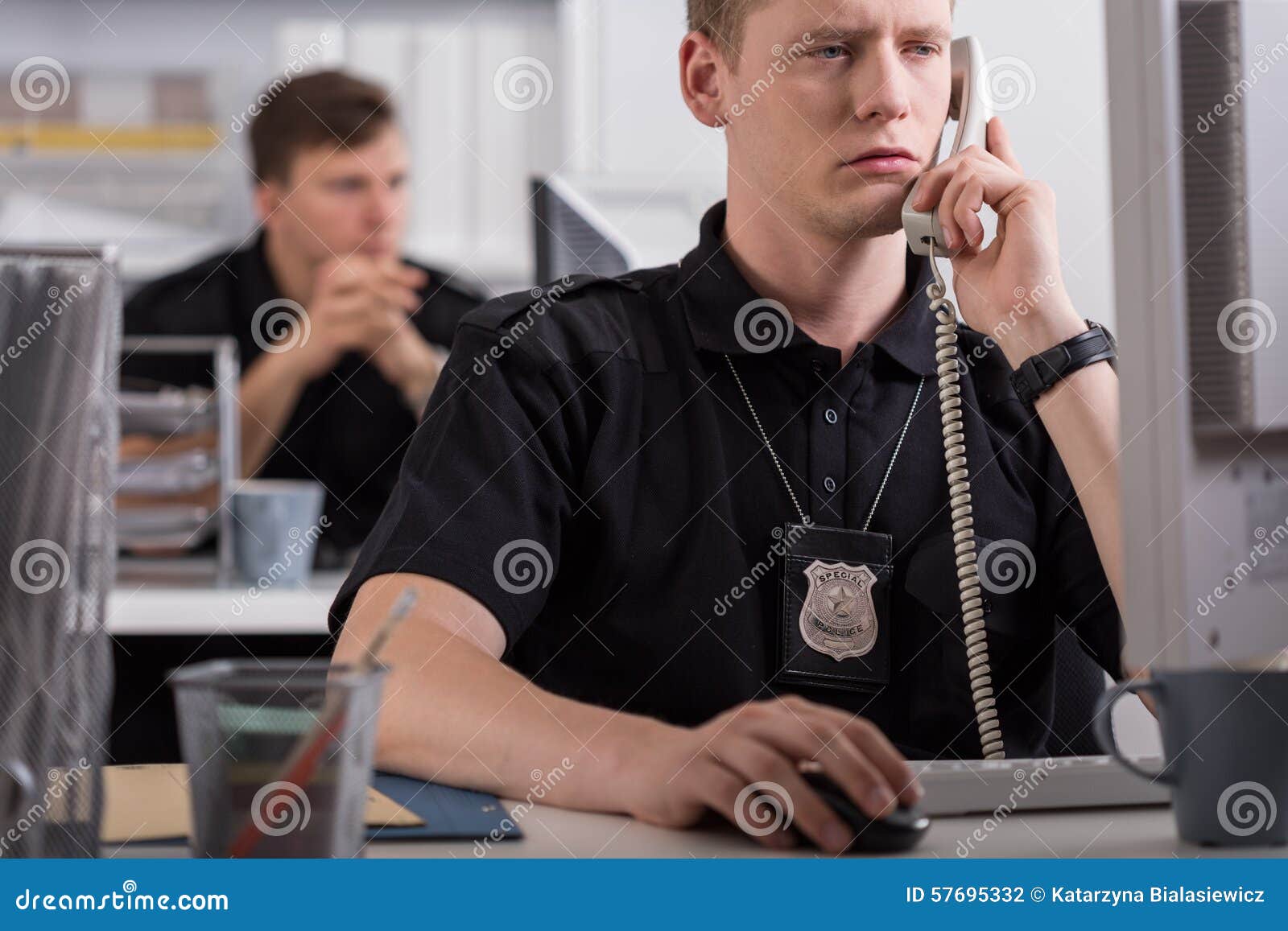 Policeman during his work stock photo. Image of policeman - 57695332