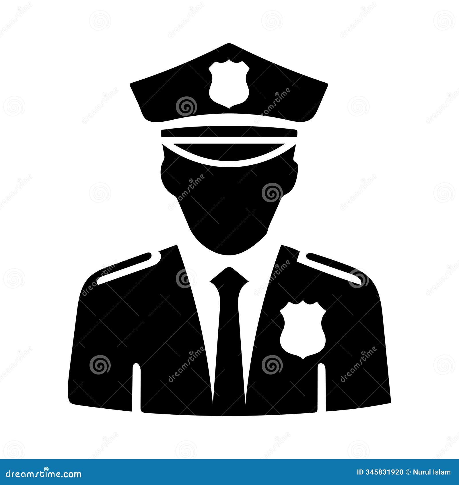 Policeman Icon - Linear Police Officer and Security Officer Vector ...