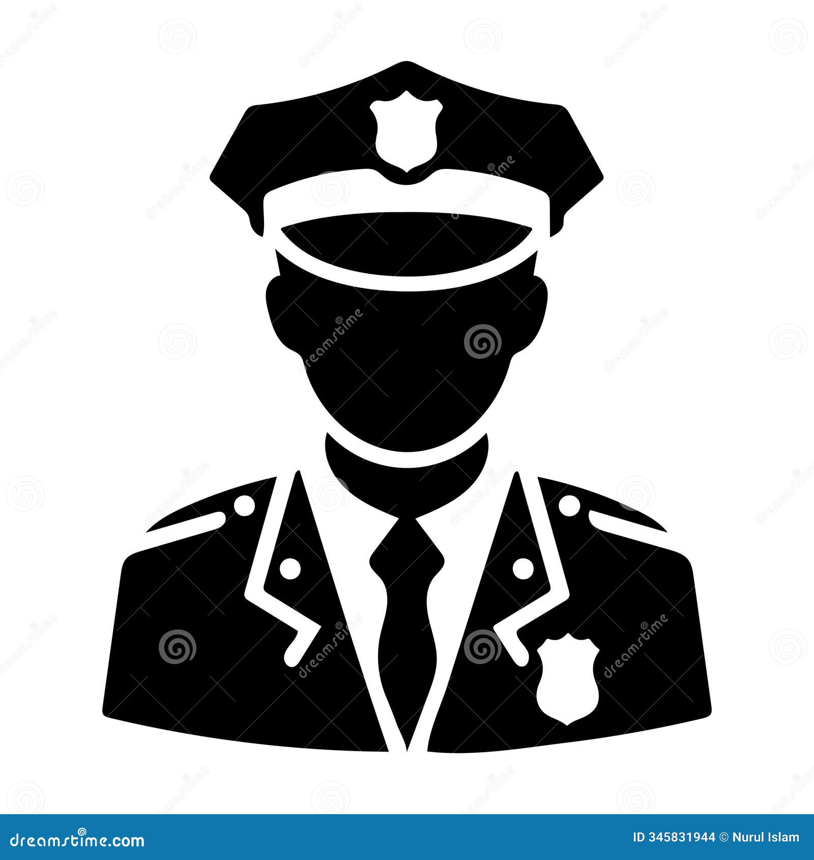 Policeman Icon - Linear Police Officer and Security Officer Vector ...
