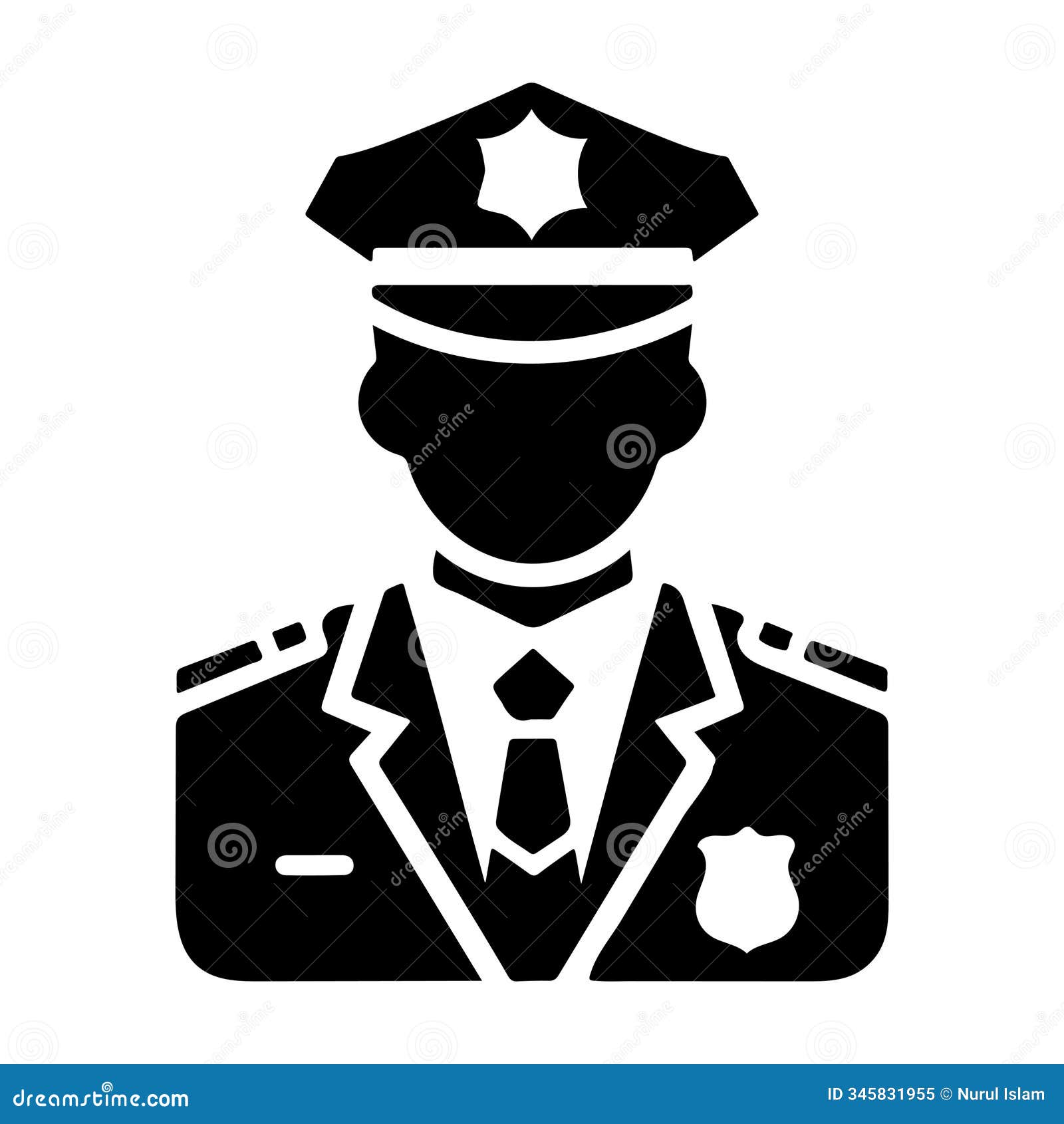 Policeman Icon - Linear Police Officer and Security Officer Vector ...