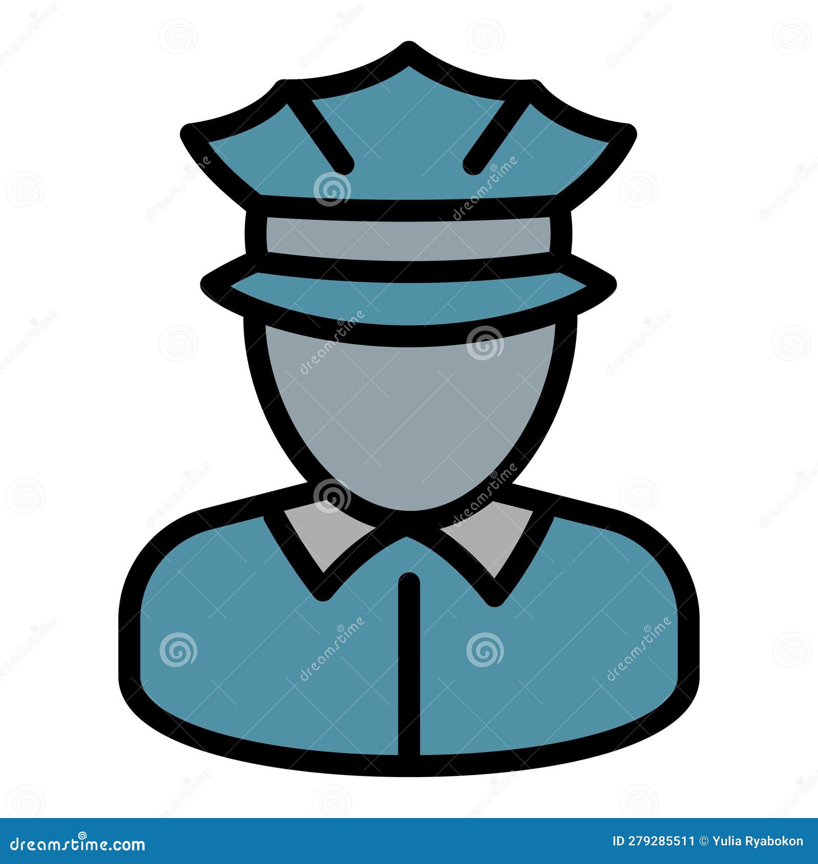 Policeman Icon Vector Illustration | CartoonDealer.com #148062268