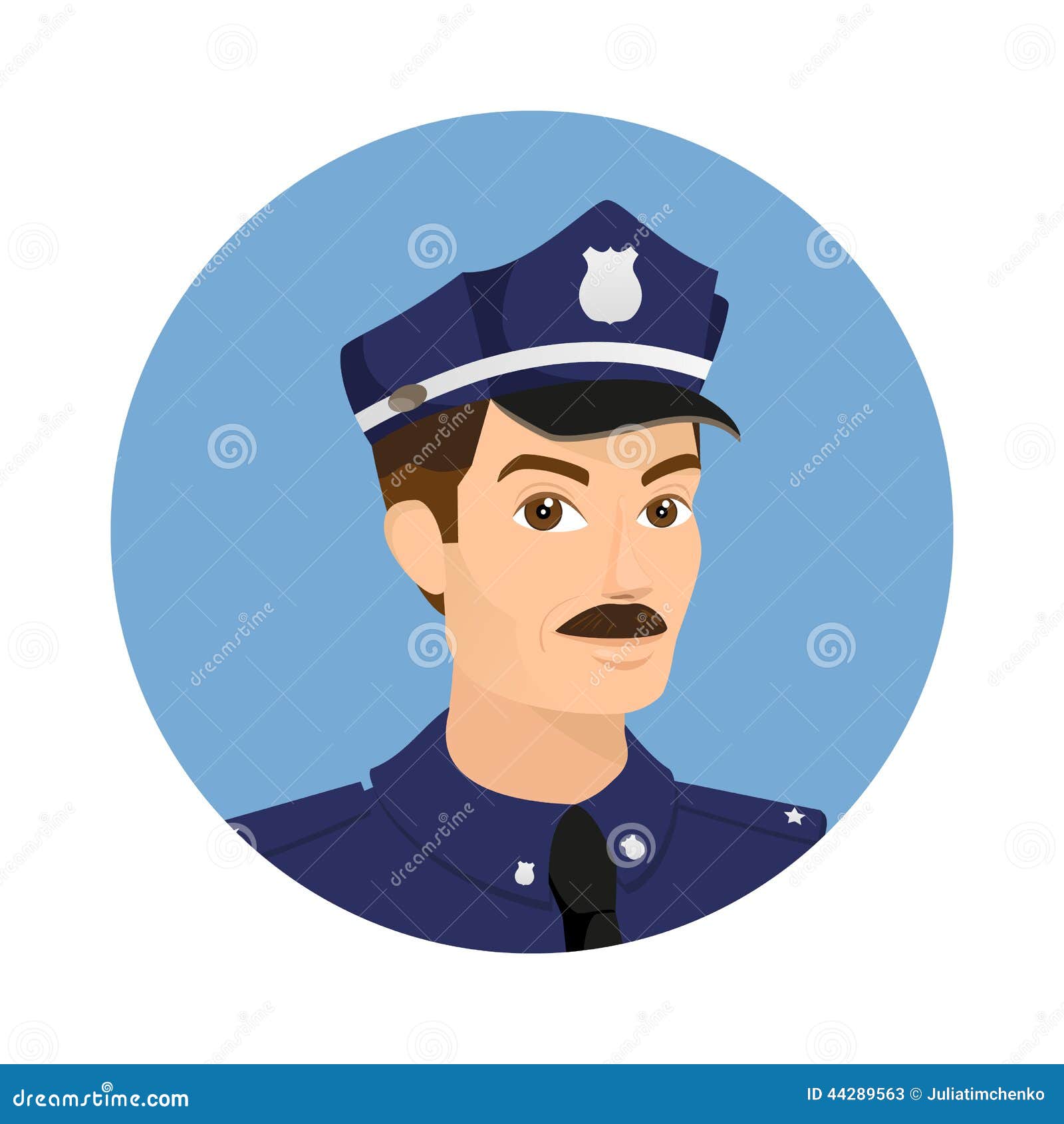 Policeman icon stock vector. Illustration of counterterrorism - 44289563