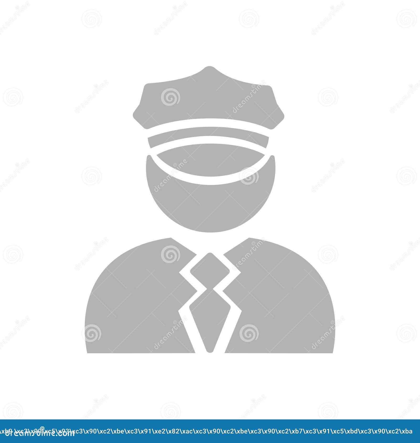 Policeman Icon on a White Background, Vector Illustration Stock Vector ...