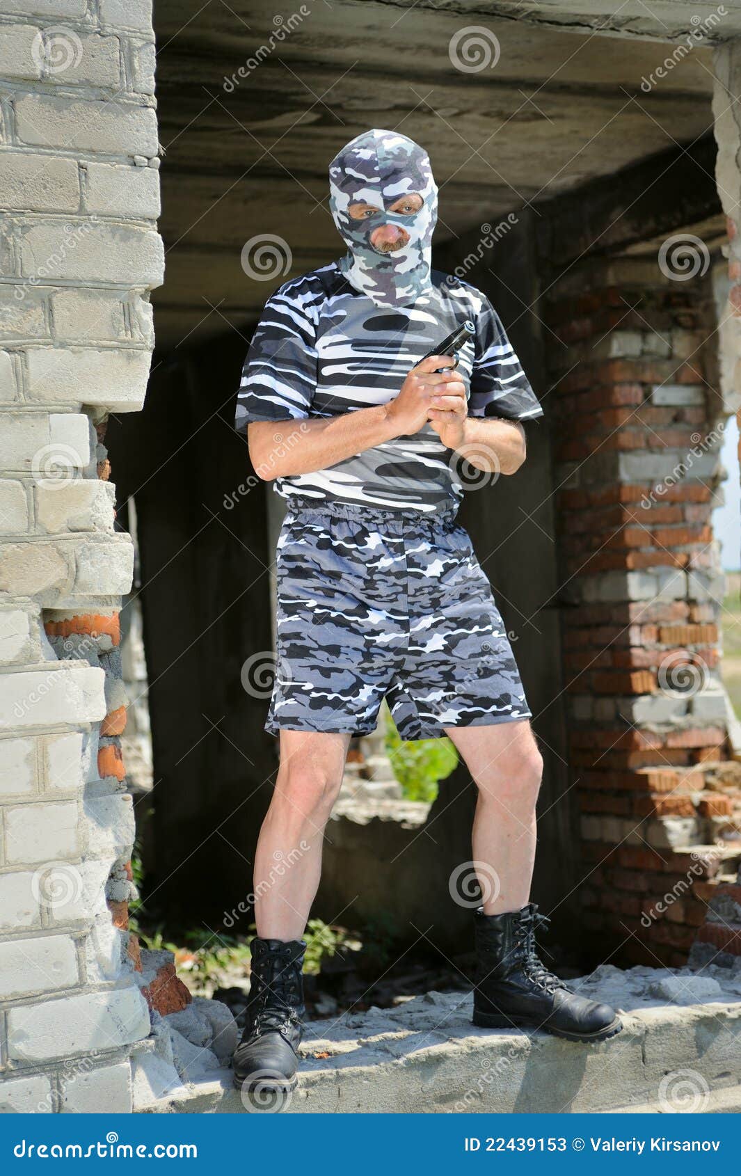Policeman in mask 10 stock image. Image of camouflage - 22439153