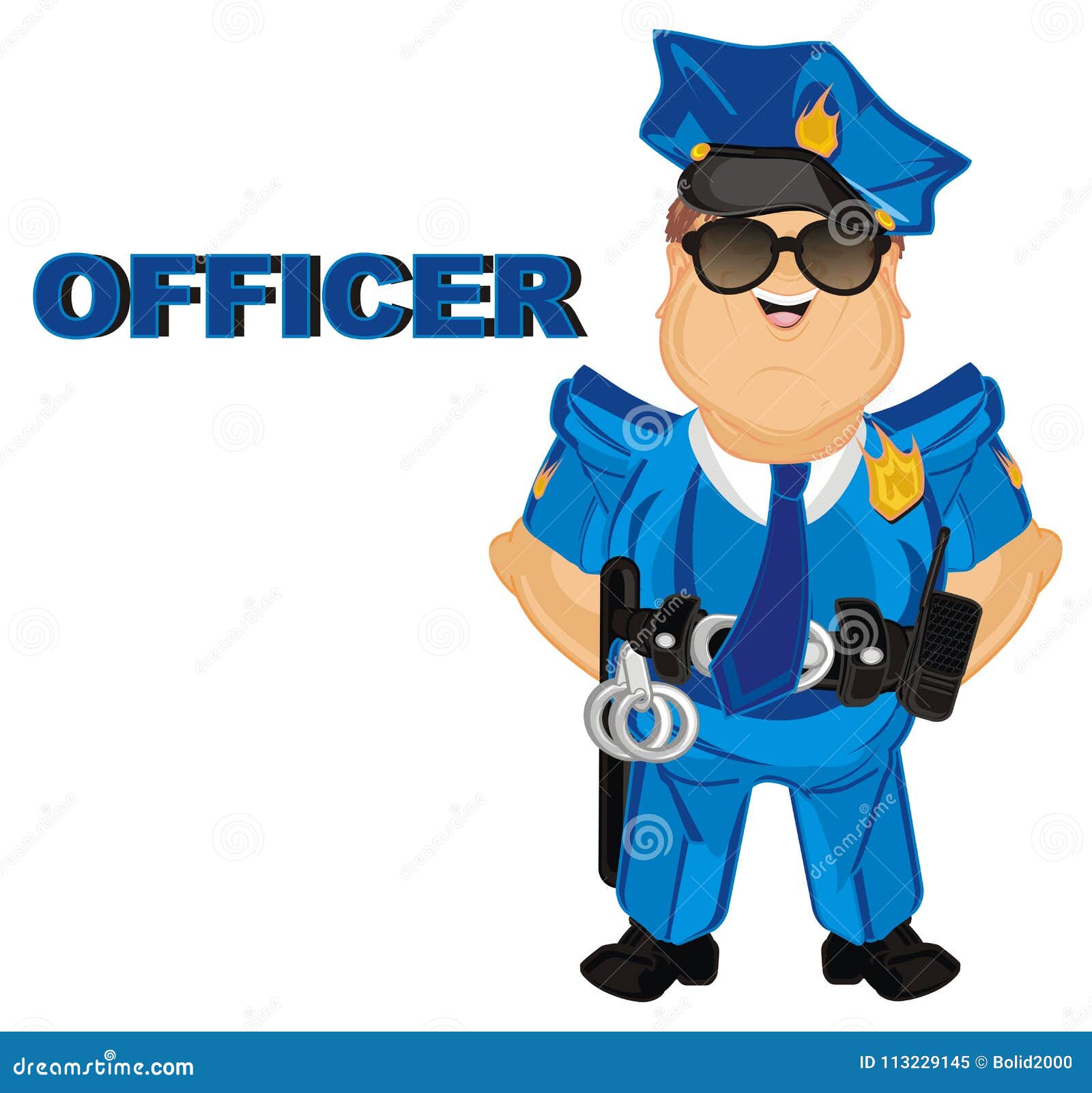Policeman is officer stock illustration. Illustration of call - 113229145