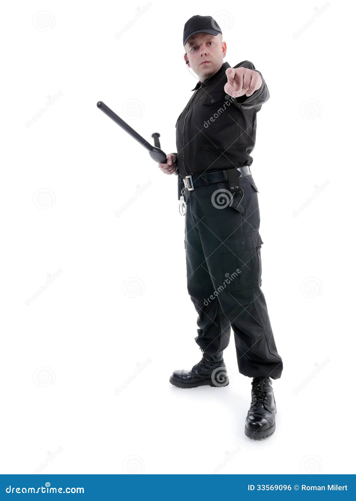 Policeman pointing stock photo. Image of finger, person - 33569096