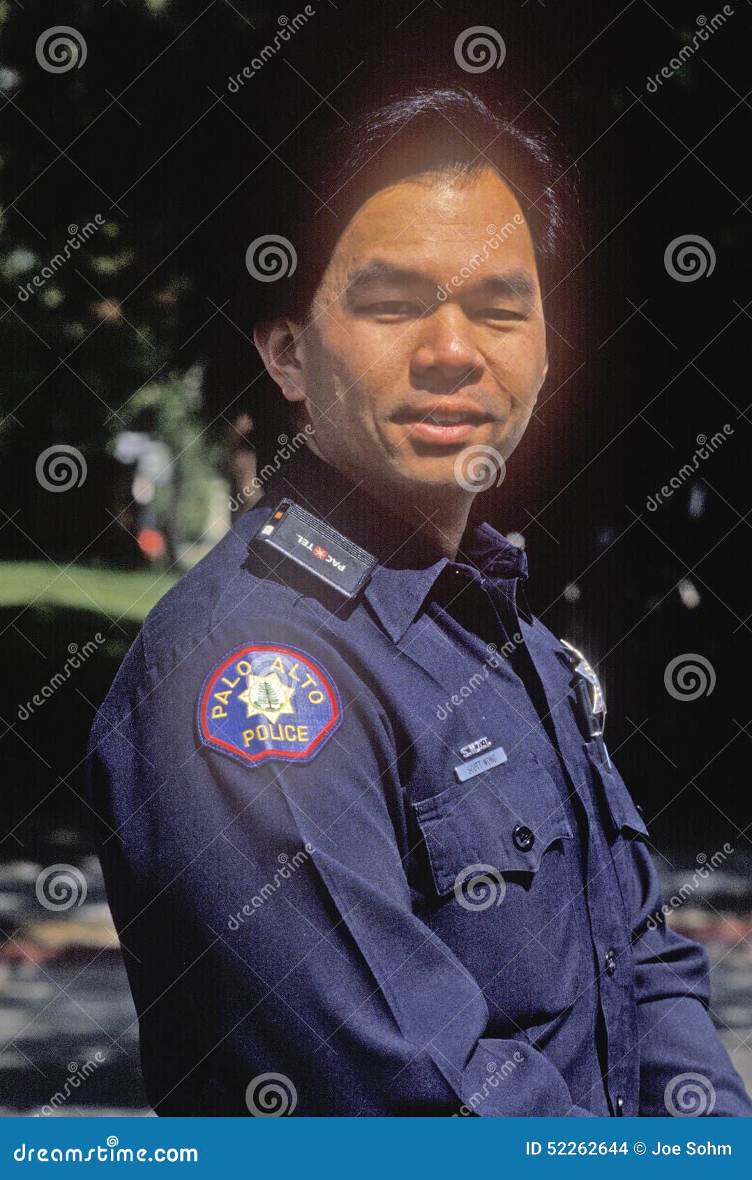 Policeman Poses for the Camera in Cupertino, California Editorial Stock ...