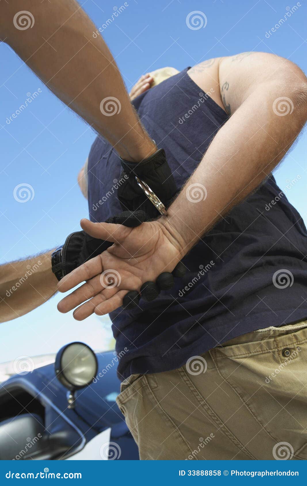Policeman S Hands Arresting Criminal Stock Photo - Image of caught ...