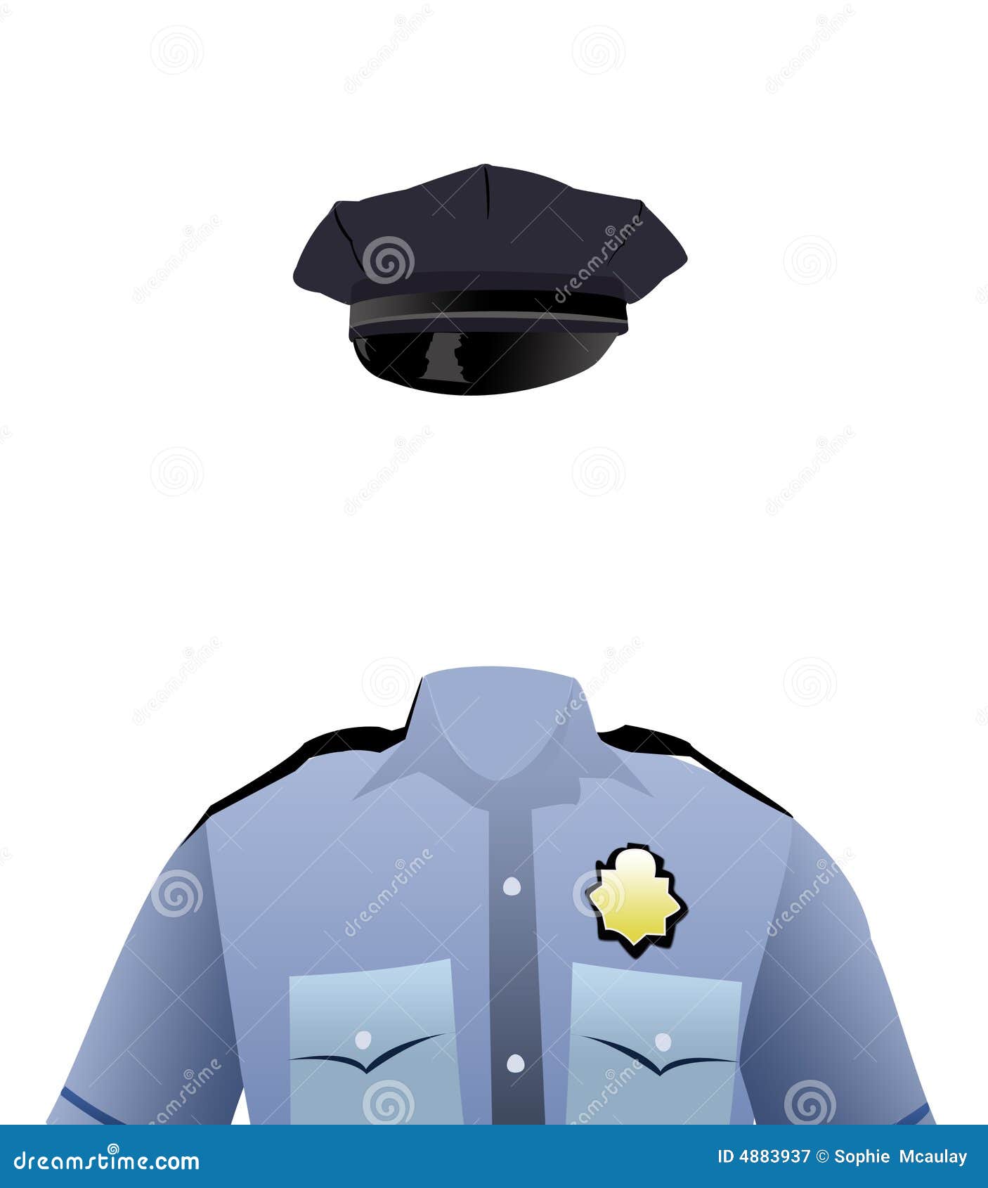 Policeman s uniform stock illustration. Illustration of security - 4883937