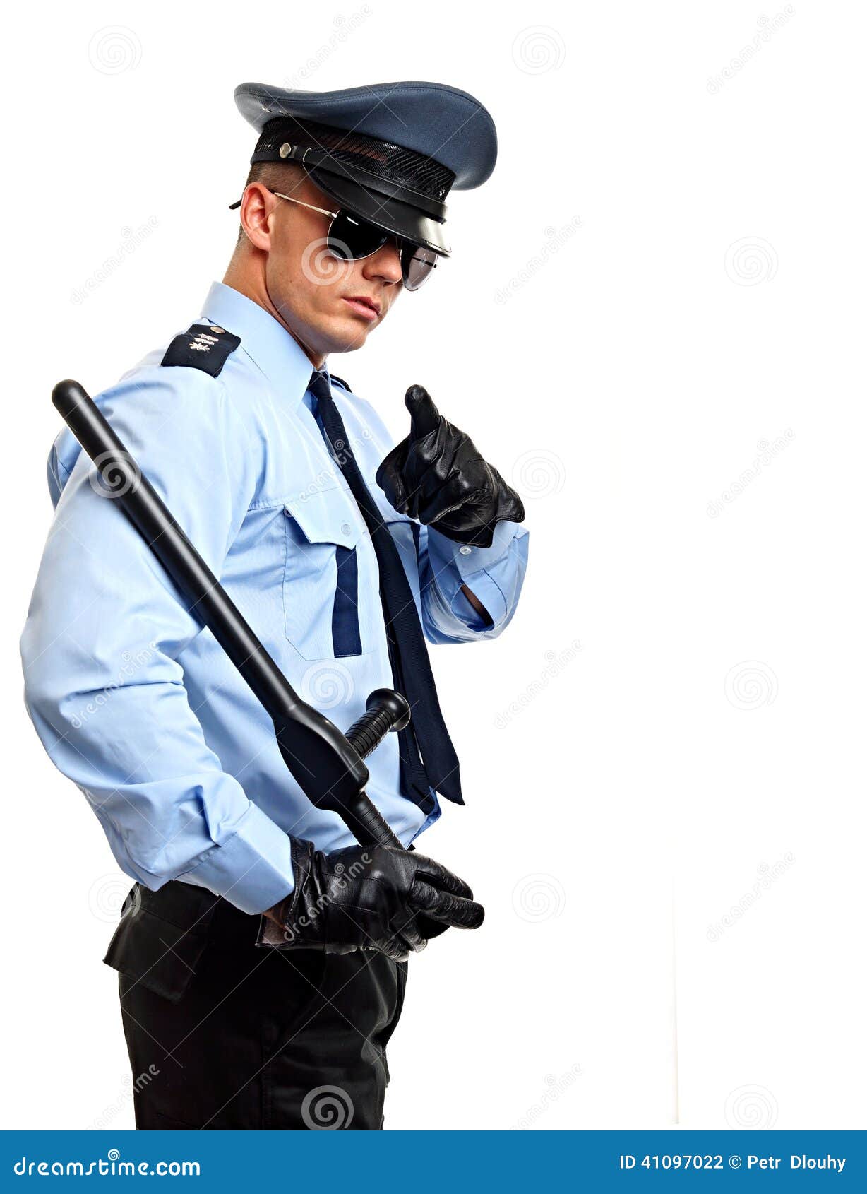 Policeman shows on you stock photo. Image of people, officer - 41097022