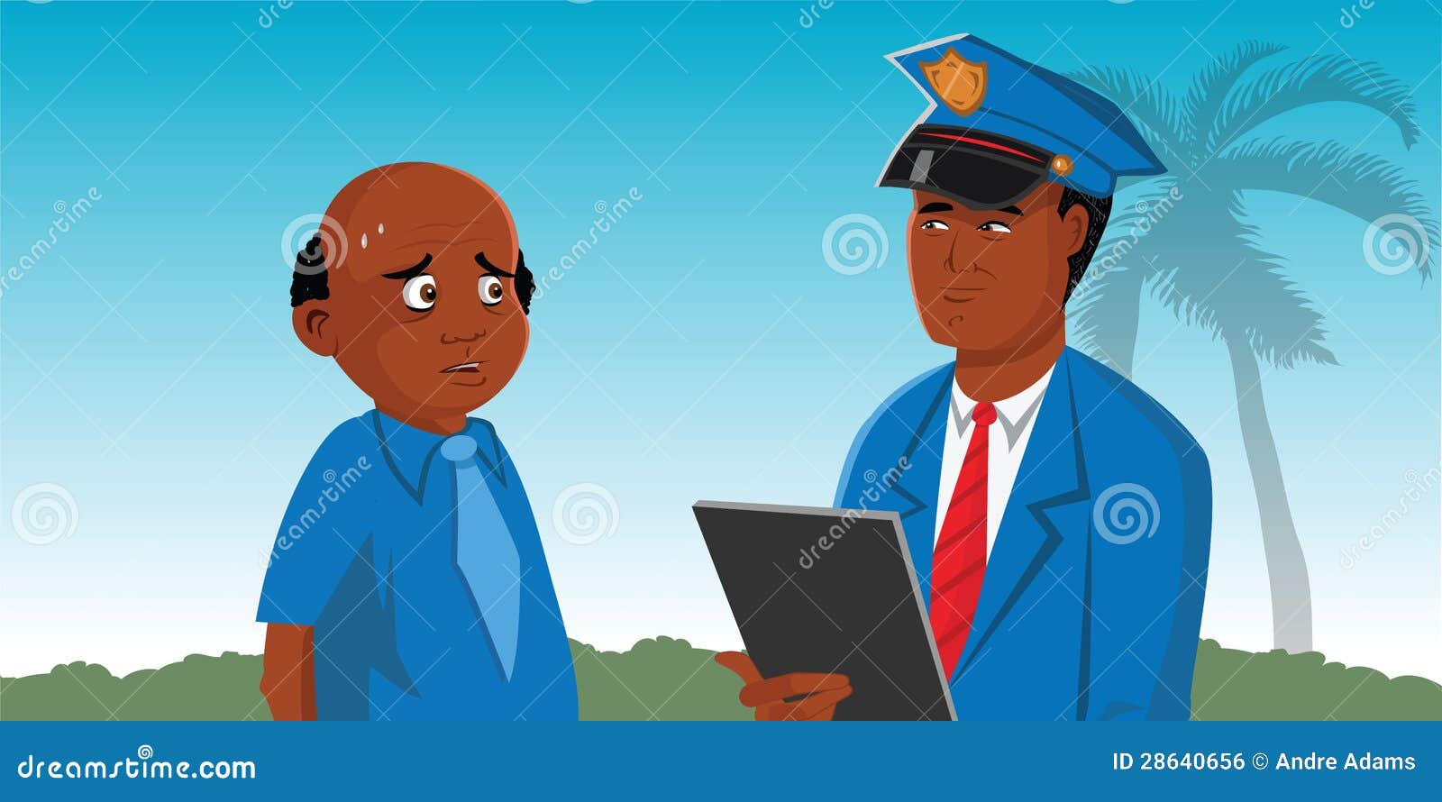 Policeman suspect stock vector. Illustration of cartoon - 28640656