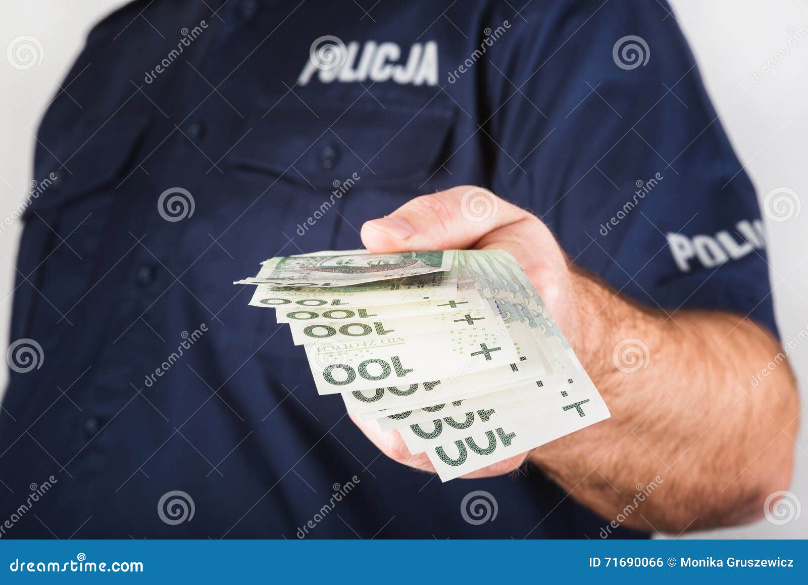 The policeman taking bribe stock photo. Image of mandate - 71690066