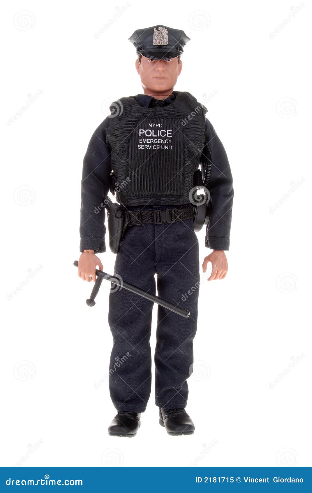 Policeman toy doll stock image. Image of call, flashlight - 2181715