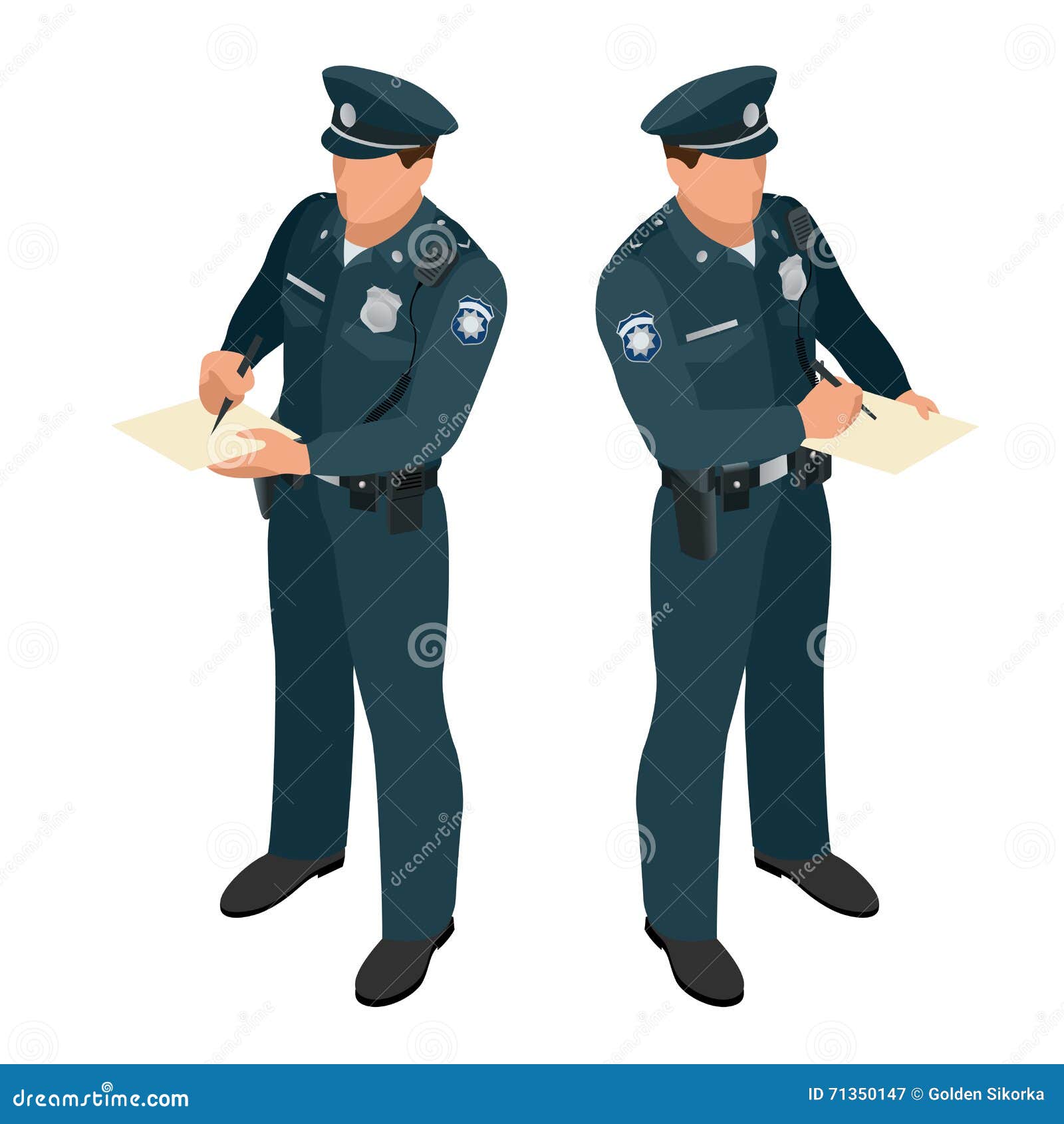 Policeman in Uniform. Policeman Icon. Policeman Vector. Stock Vector ...