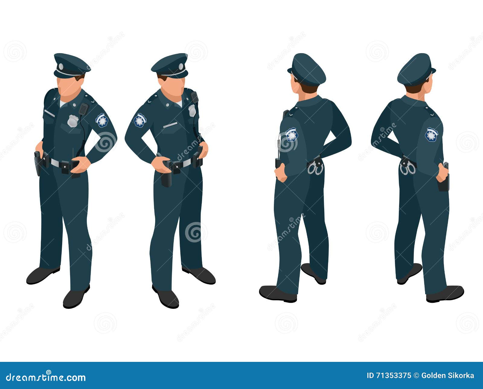 Policeman in Uniform. Policeman Icon. Policeman Vector. Stock Vector ...