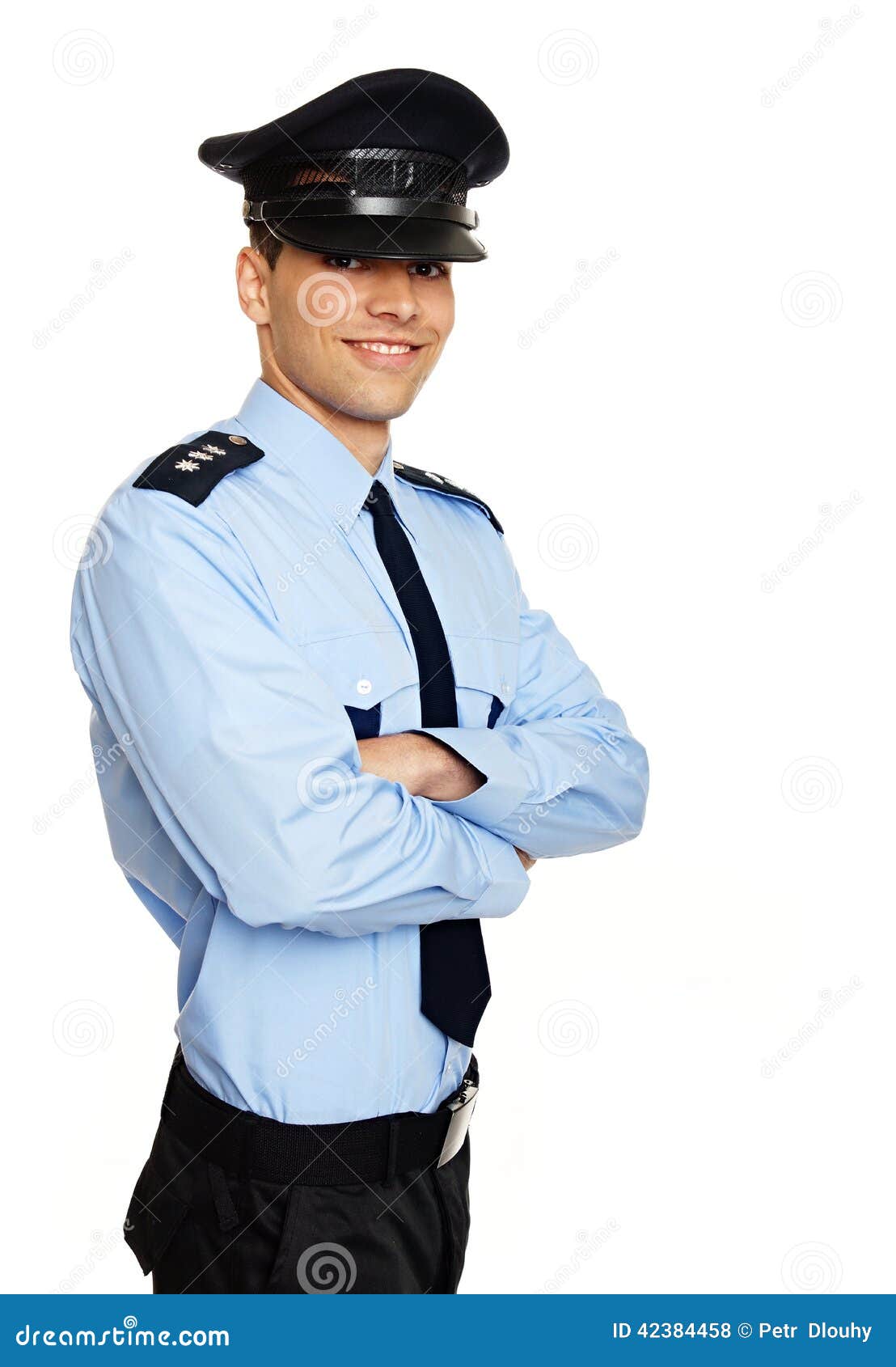 Policeman in uniform stock photo. Image of security, sheriff - 42384458