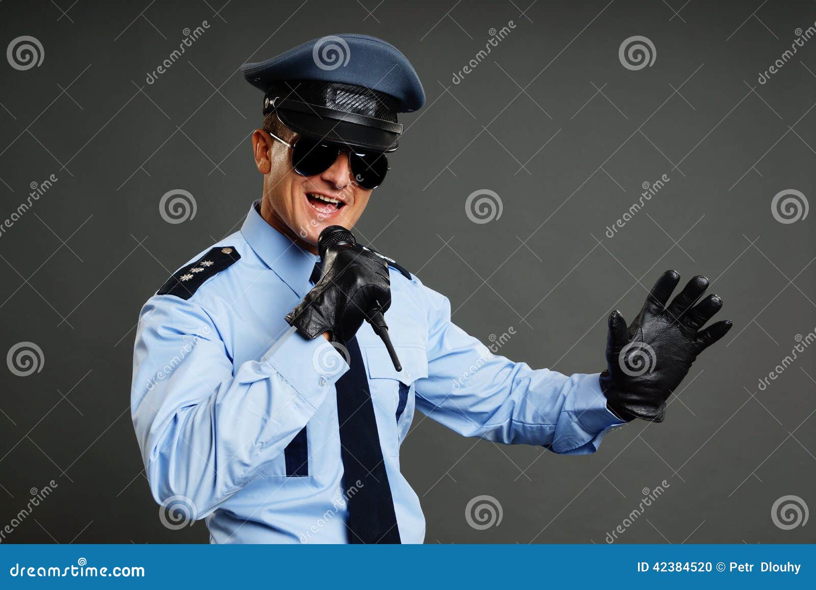 Policeman in Uniform Standing Stock Photo - Image of success, partying ...