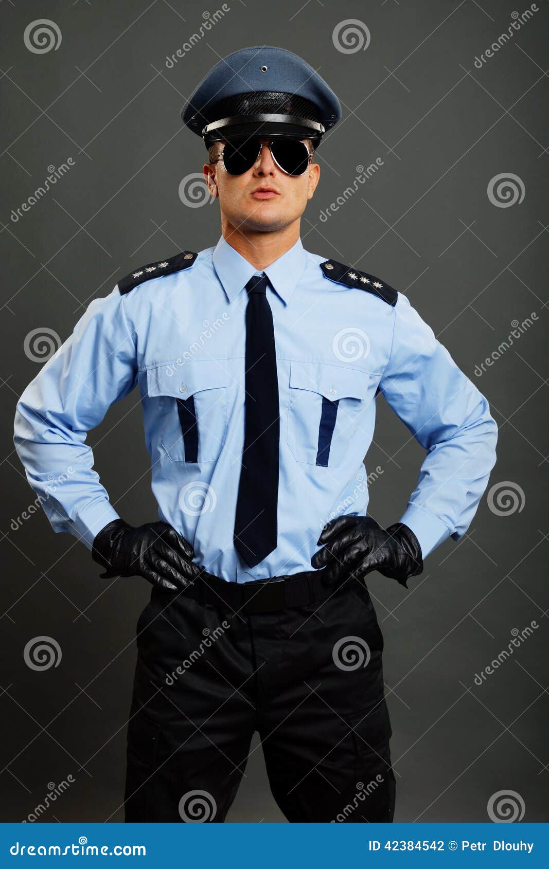 Policeman in Uniform Standing Stock Photo - Image of sheriff, sergeant ...