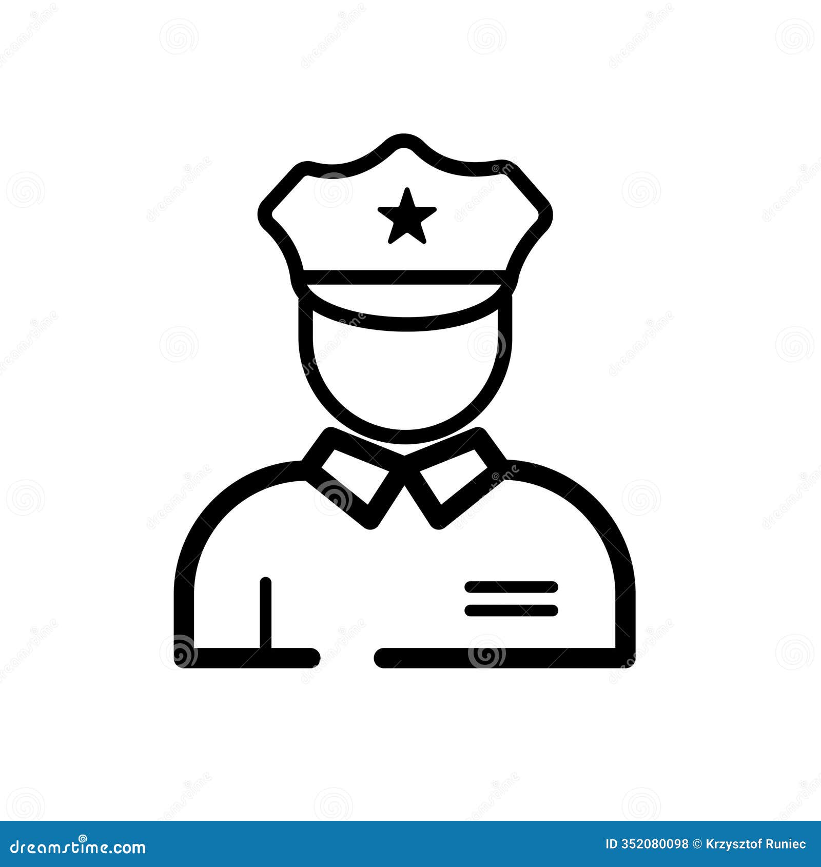 Policeman - vector icon stock illustration. Illustration of icon ...