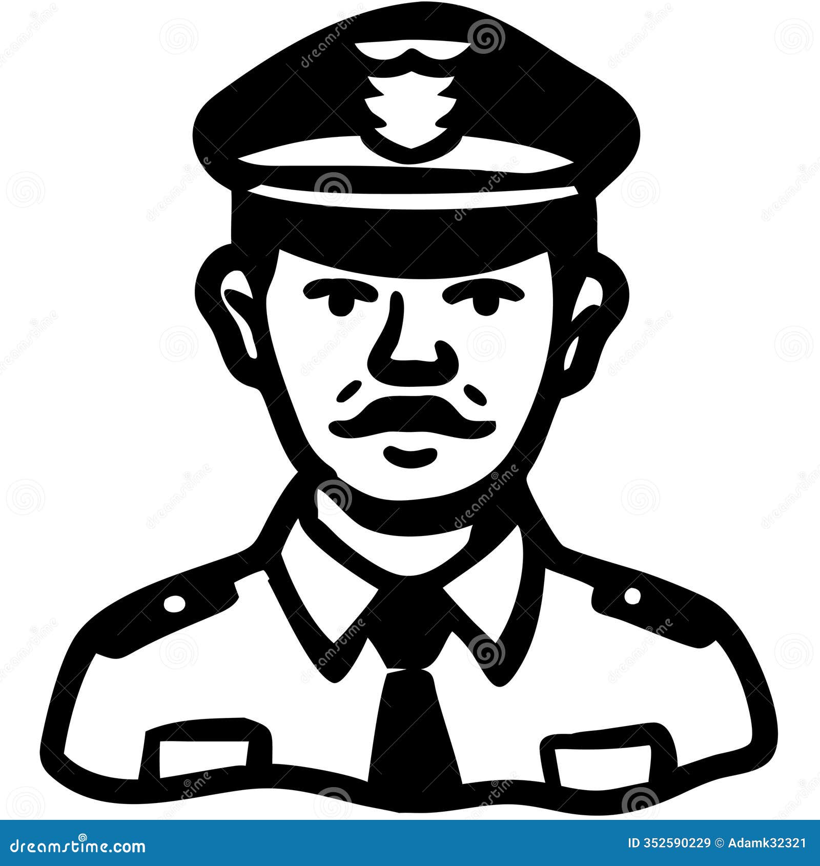 Policeman Vector Illustrating Law Enforcement Concept for Graphic ...