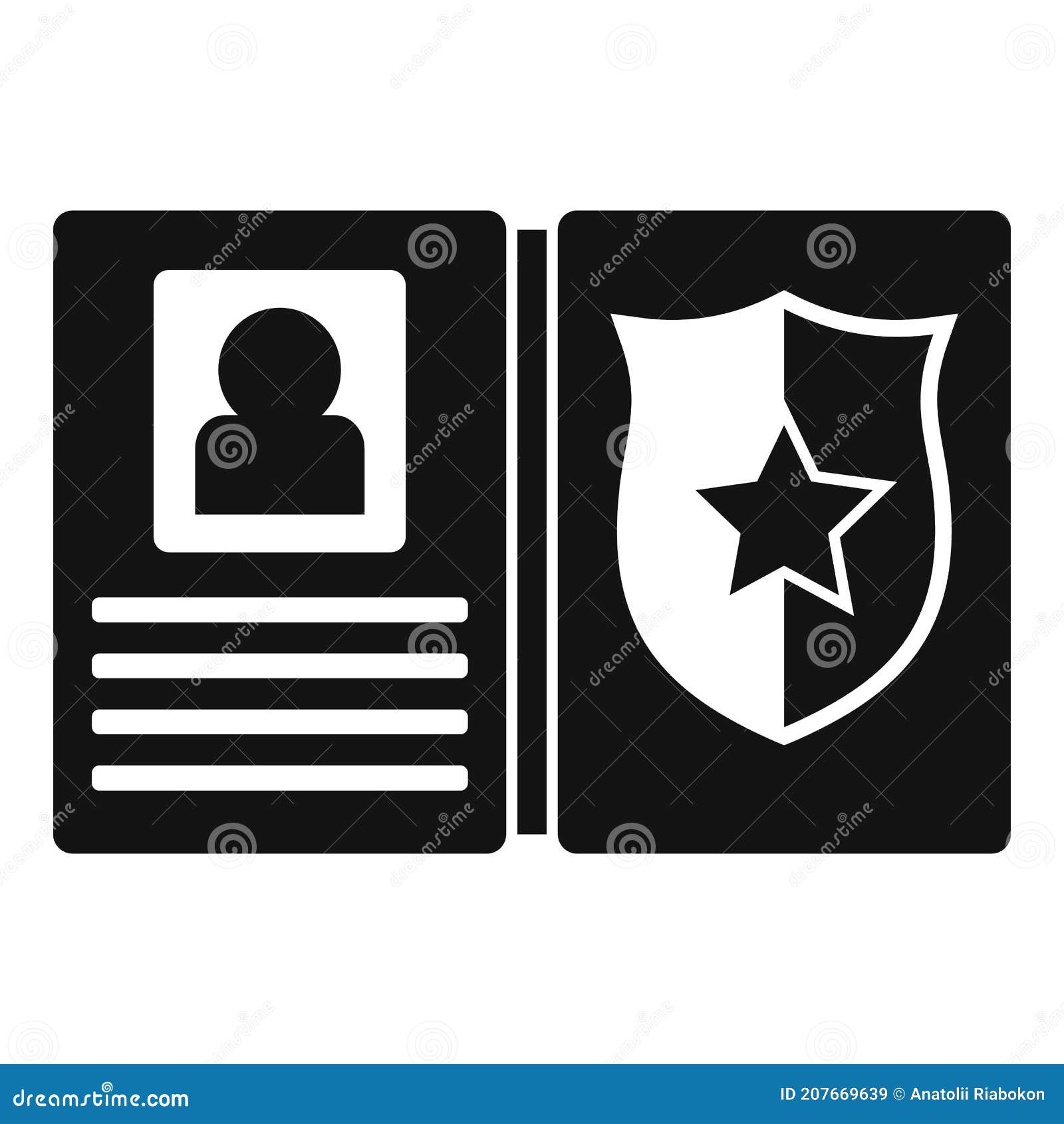 Policeman Wallet Icon, Simple Style Stock Illustration - Illustration ...