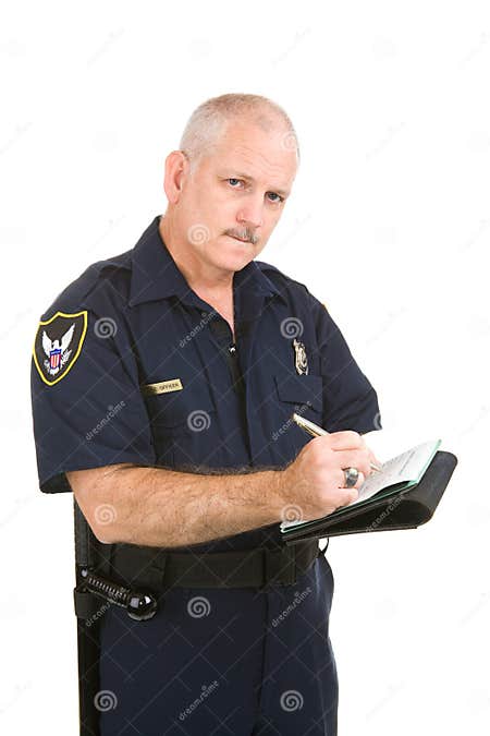 Policeman - Writing Citation Stock Photo - Image of occupation, deputy ...