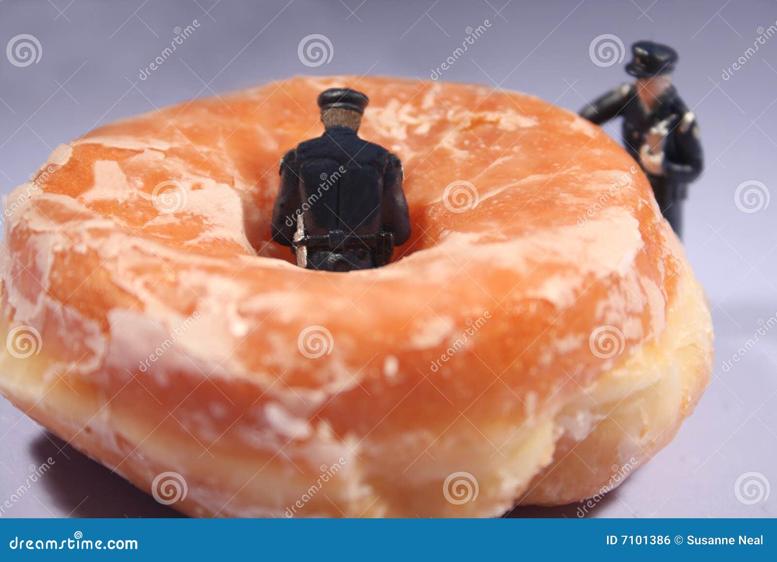 Policemen And Donuts - Comical Royalty Free Stock Image - Image: 7101386