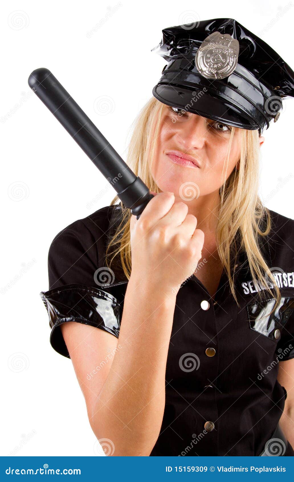 Policewoman on duty stock image. Image of person, occupation - 15159309