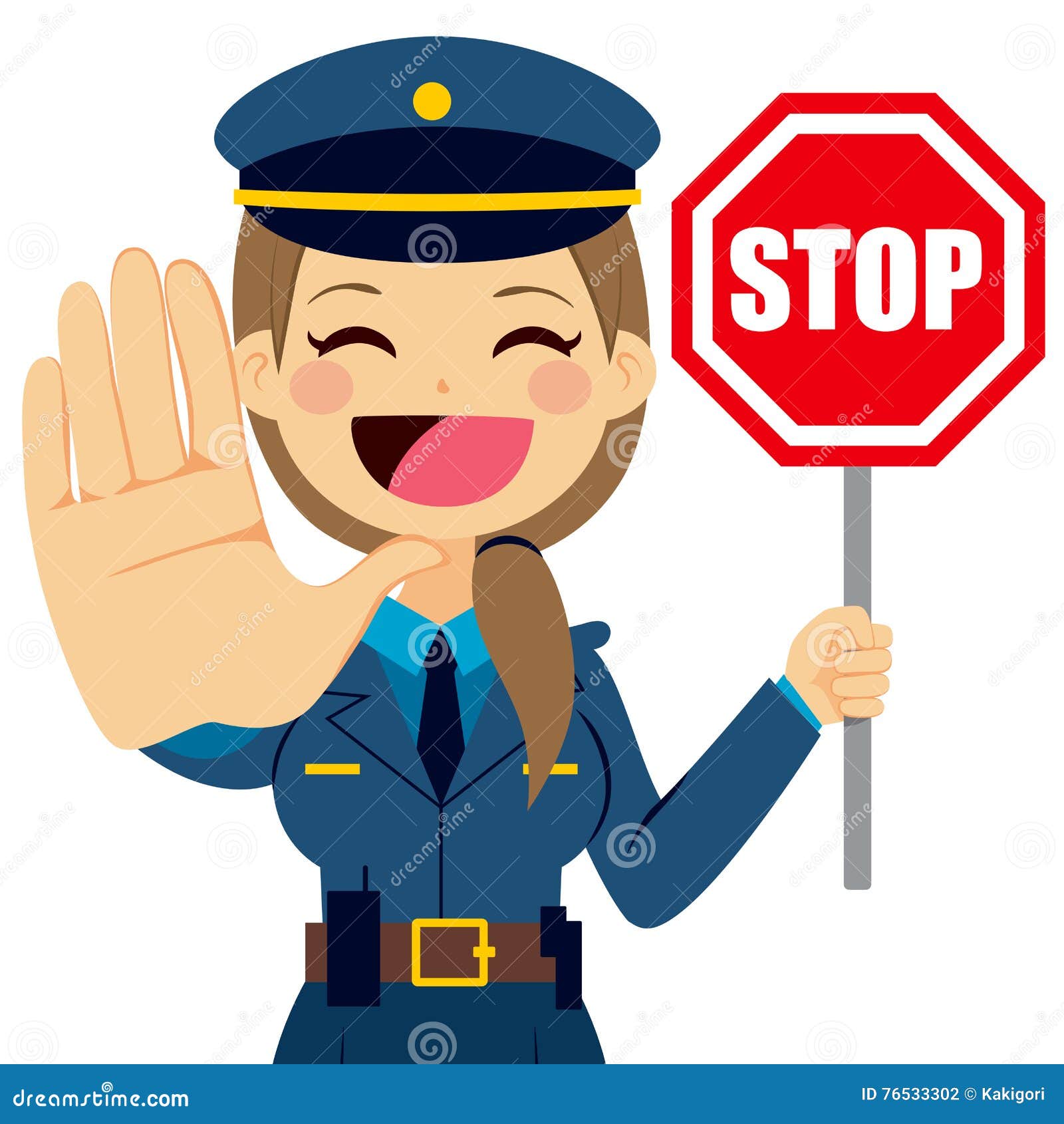 Security Guard Showing Stop Stock Illustrations – 140 Security Guard ...
