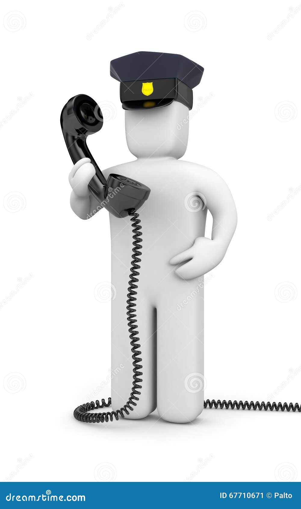 Policier avec le téléphone illustration stock. Illustration du ...