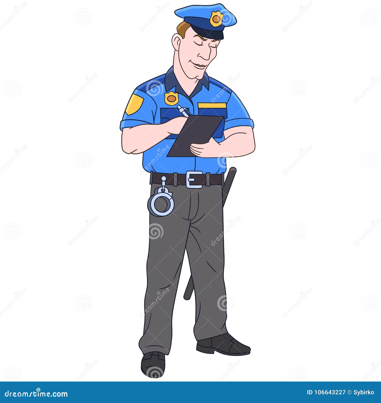 Policier De Bande Dessinée, Policier Illustration de Vecteur ...