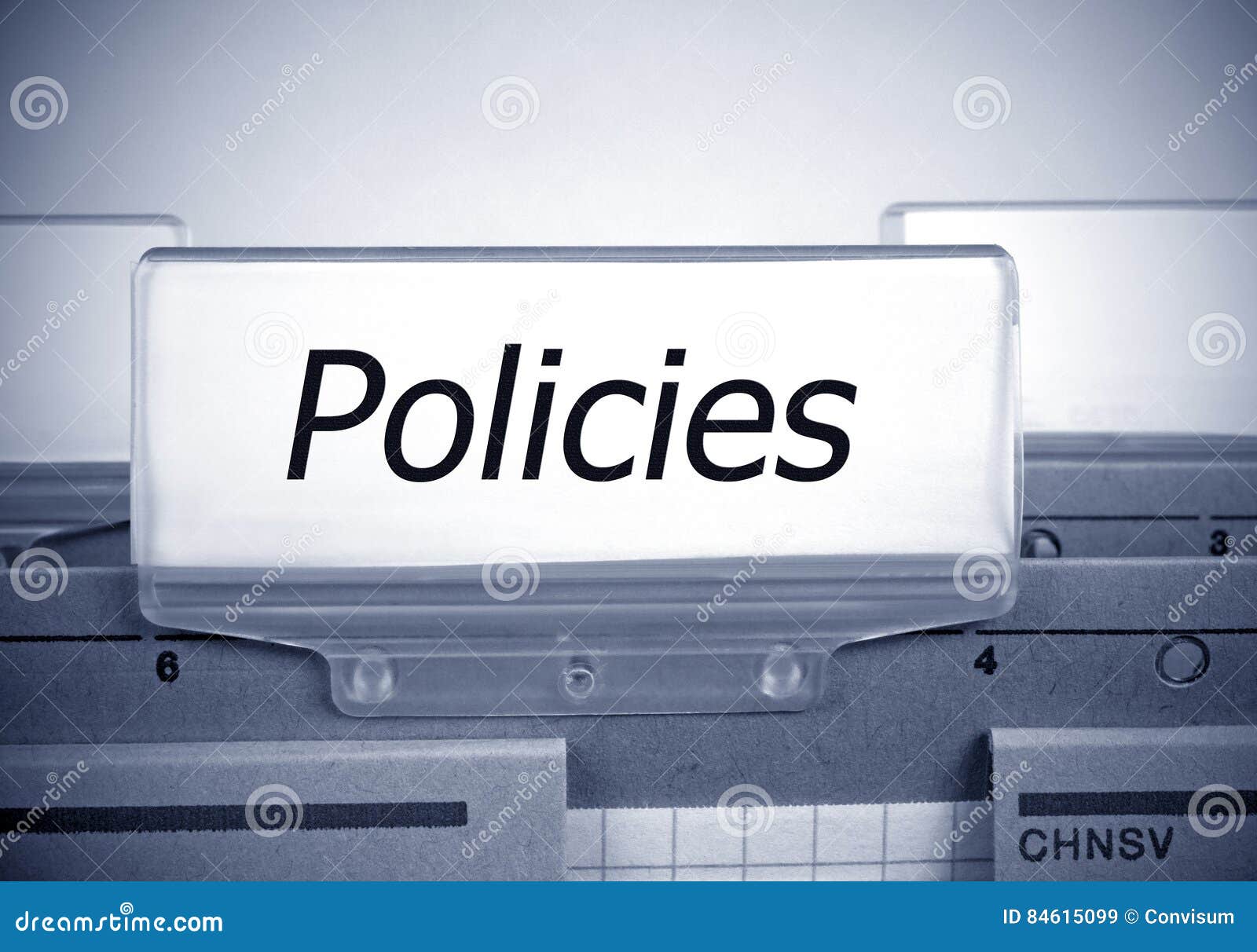 Policies Folder in the Office Stock Image - Image of information ...