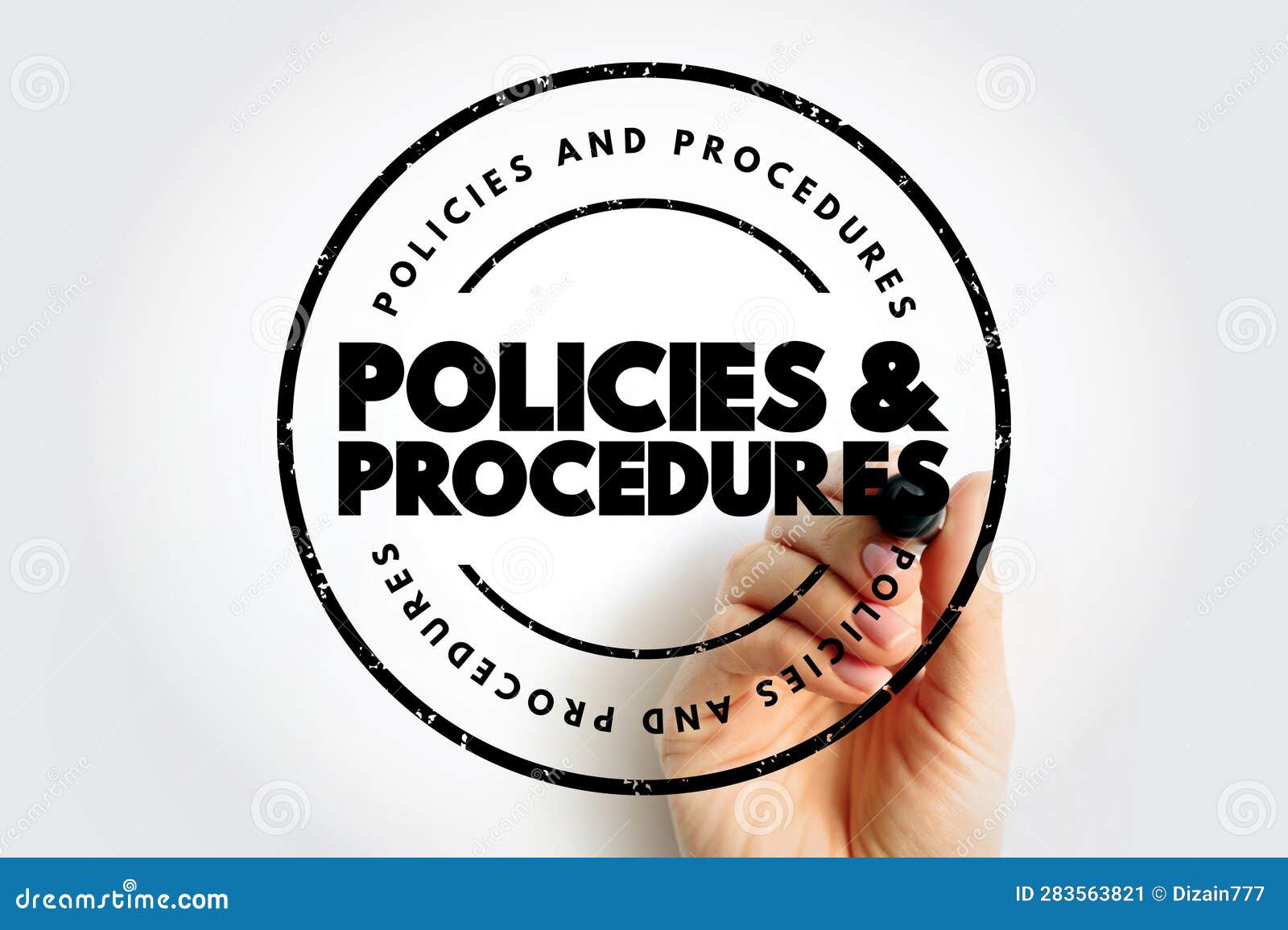 Policies and Procedure Text Stamp, Concept Background Stock Image ...