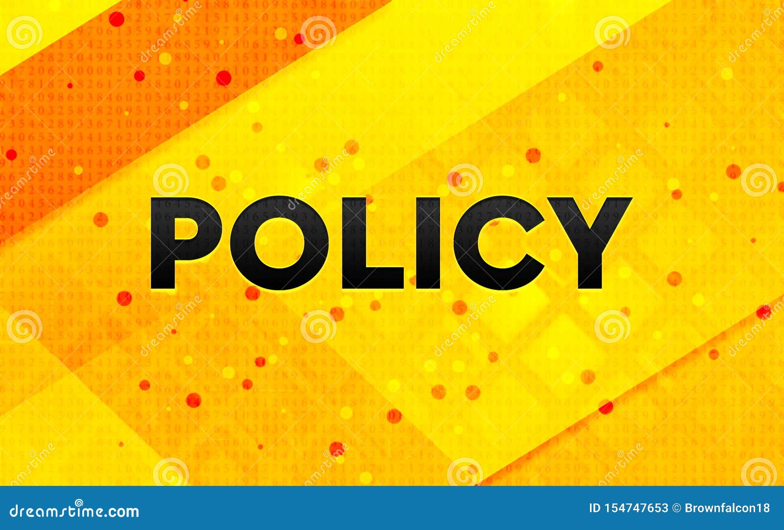 Policy Abstract Digital Banner Yellow Background Stock Illustration ...