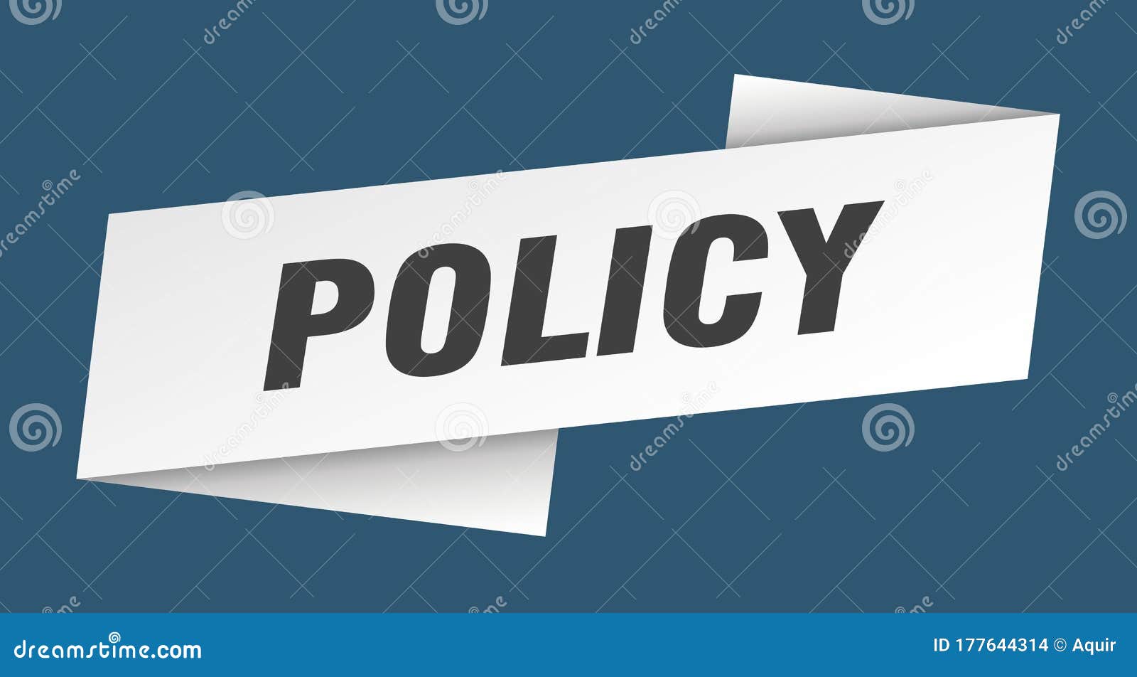 Policy Banner Template. Policy Ribbon Label Stock Vector - Illustration ...