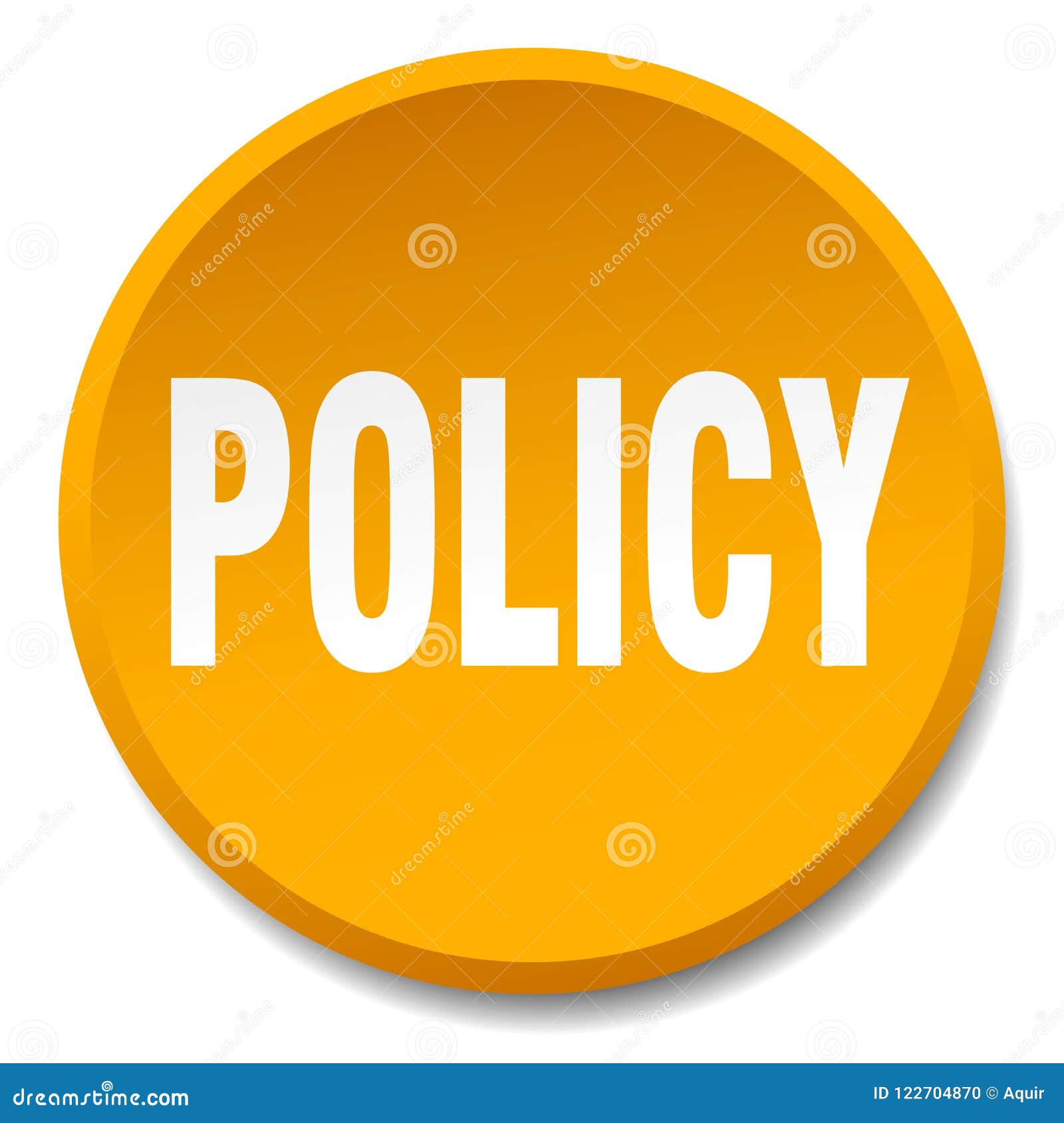 Policy button stock vector. Illustration of badge, shine - 122704870