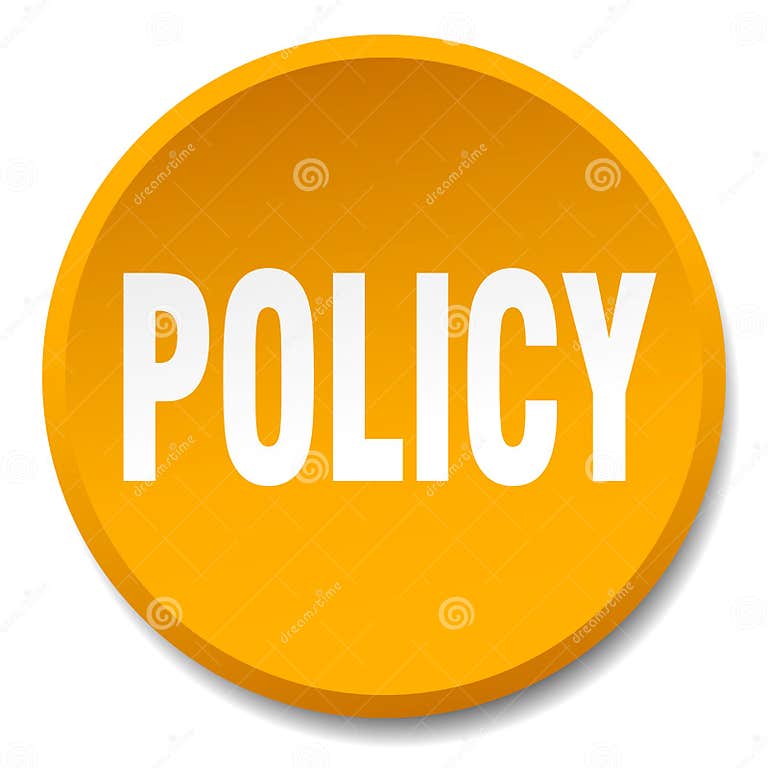 Policy button stock vector. Illustration of badge, shine - 122704870