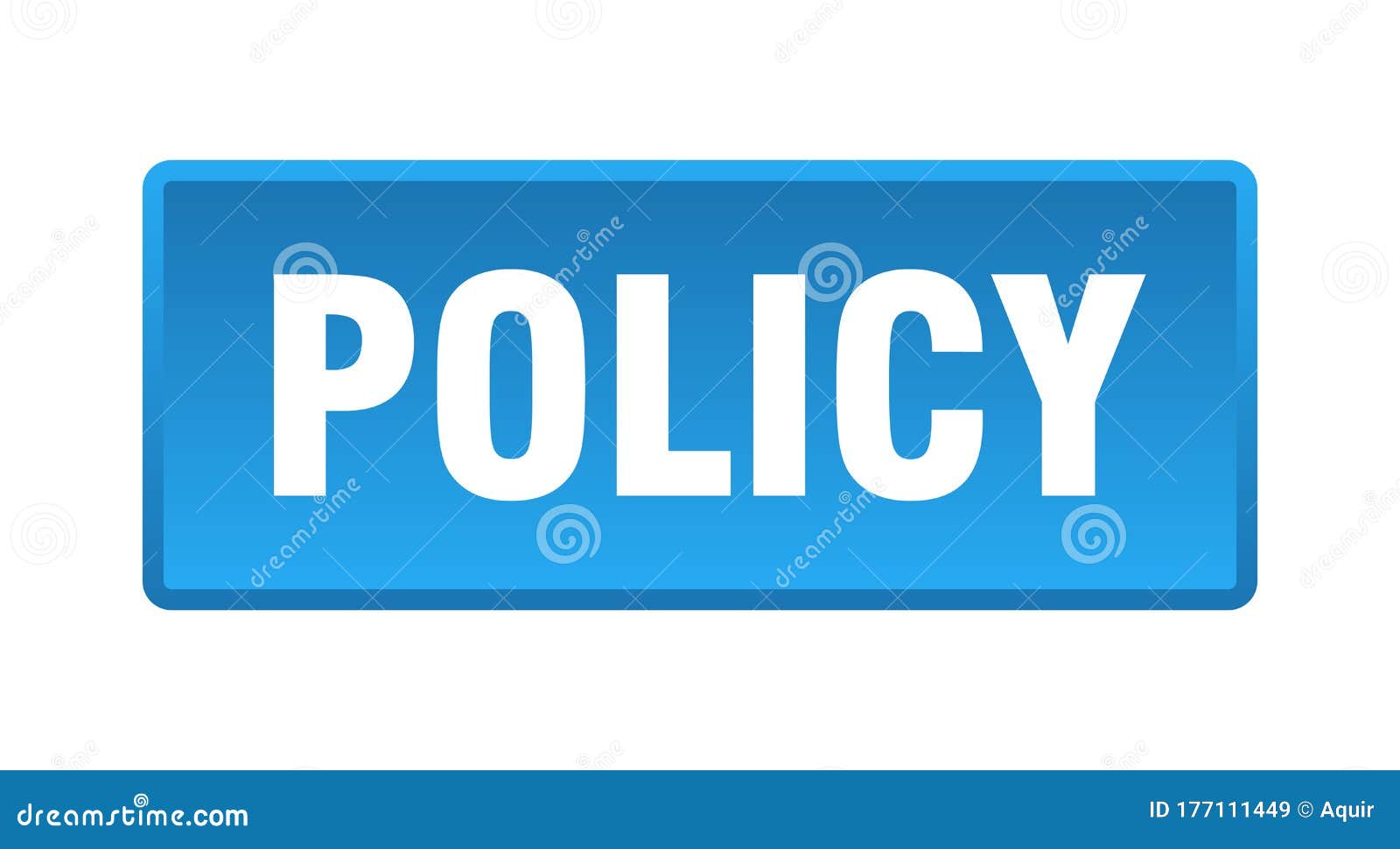 Policy Button. Policy Square Isolated Push Button Stock Vector ...