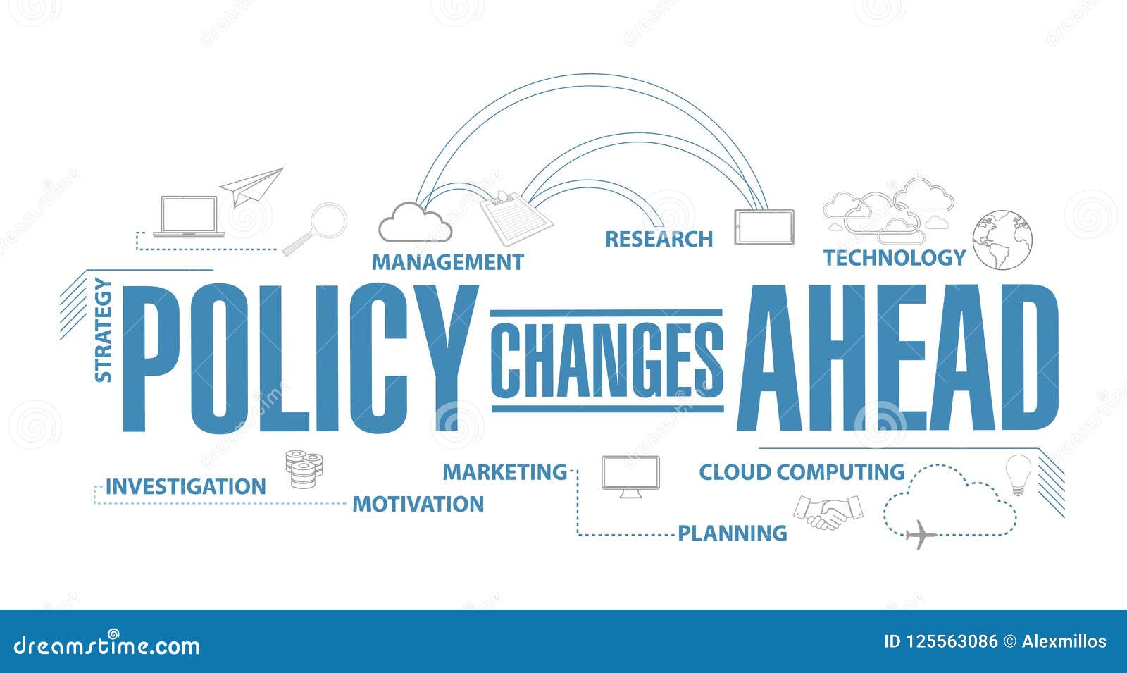 Policy Changes Ahead Diagram Plan Concept Stock Illustration ...