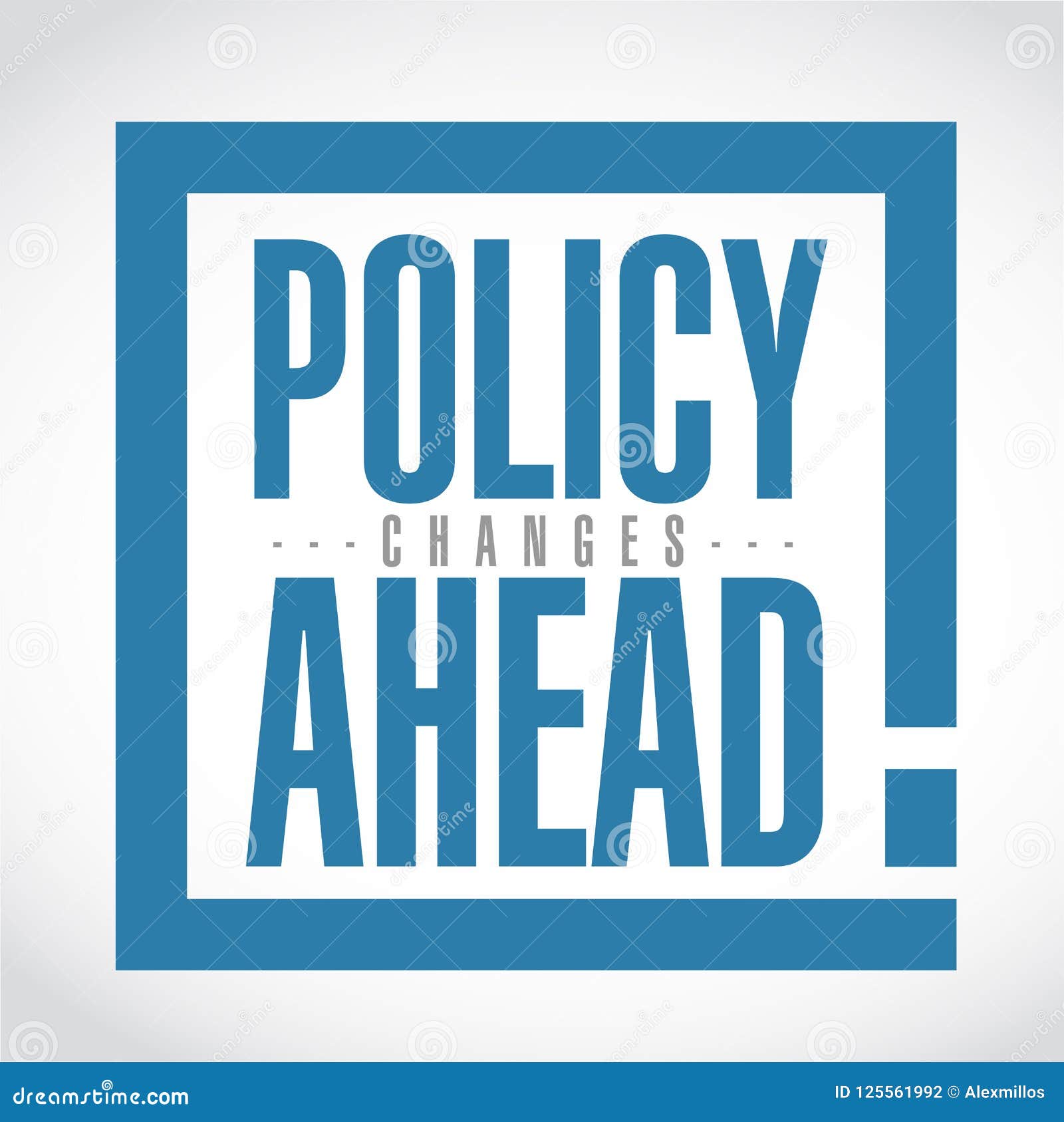 Policy Changes Ahead Exclamation Box Message Stock Illustration ...