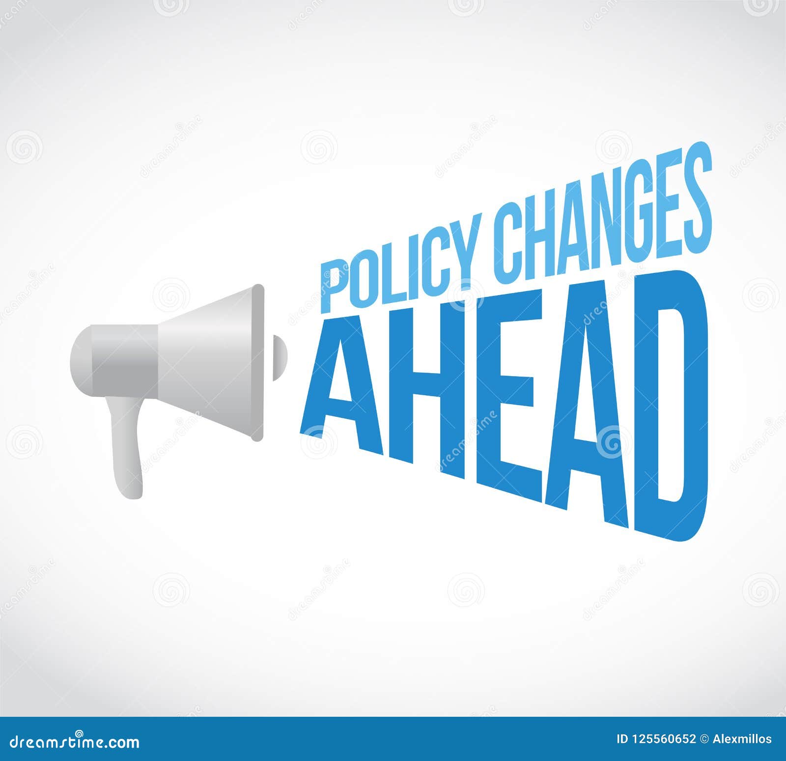 Policy Changes Ahead Loudspeaker Message Concept Stock Illustration ...