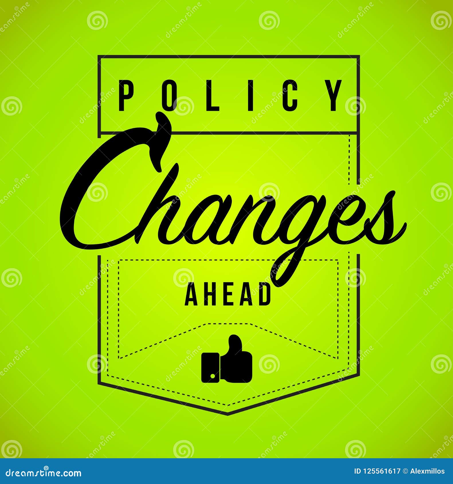 Policy Changes Ahead Modern Stamp Message Stock Illustration ...