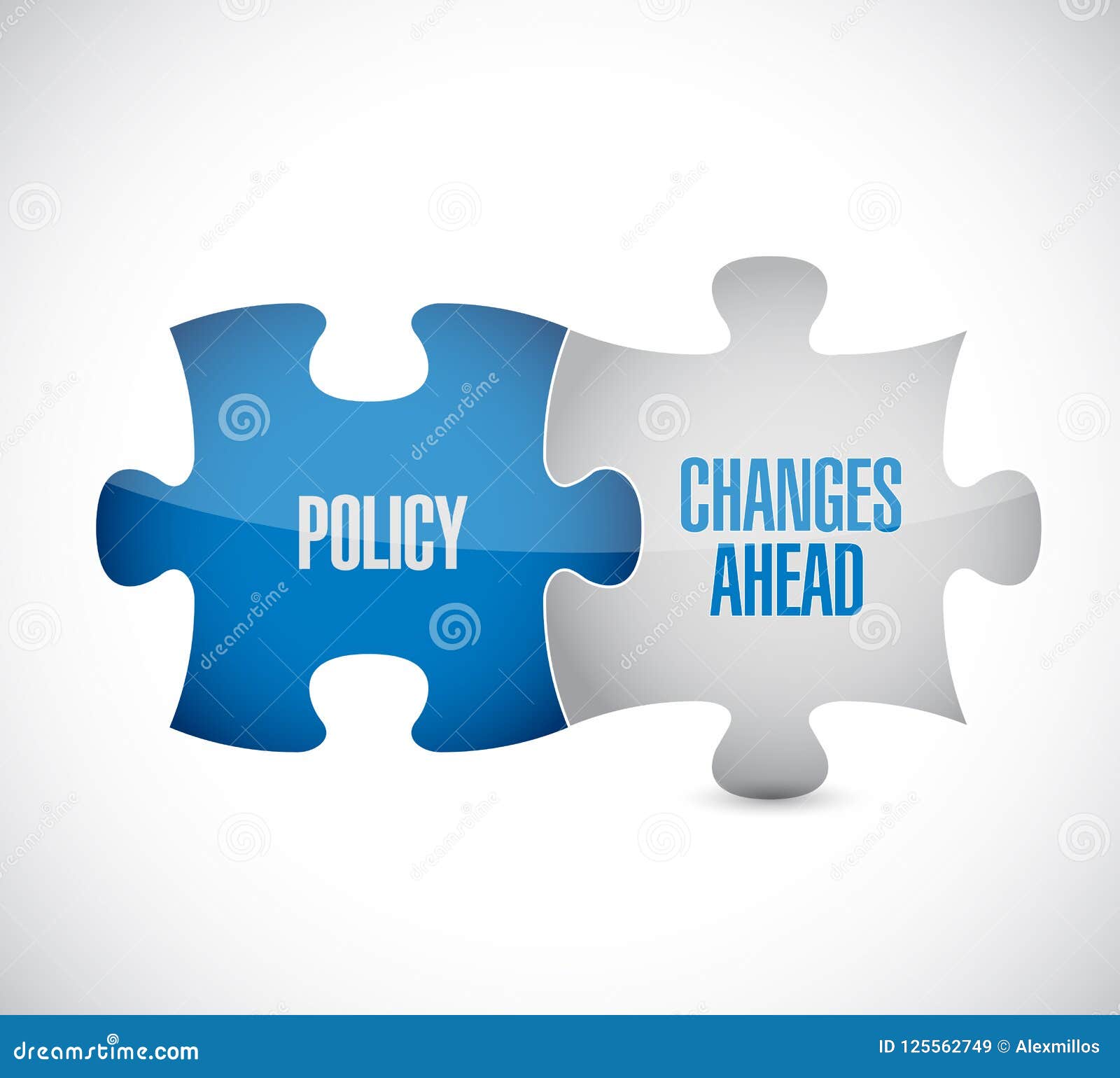 Policy Changes Ahead Puzzle Pieces Message Concept Stock Illustration ...