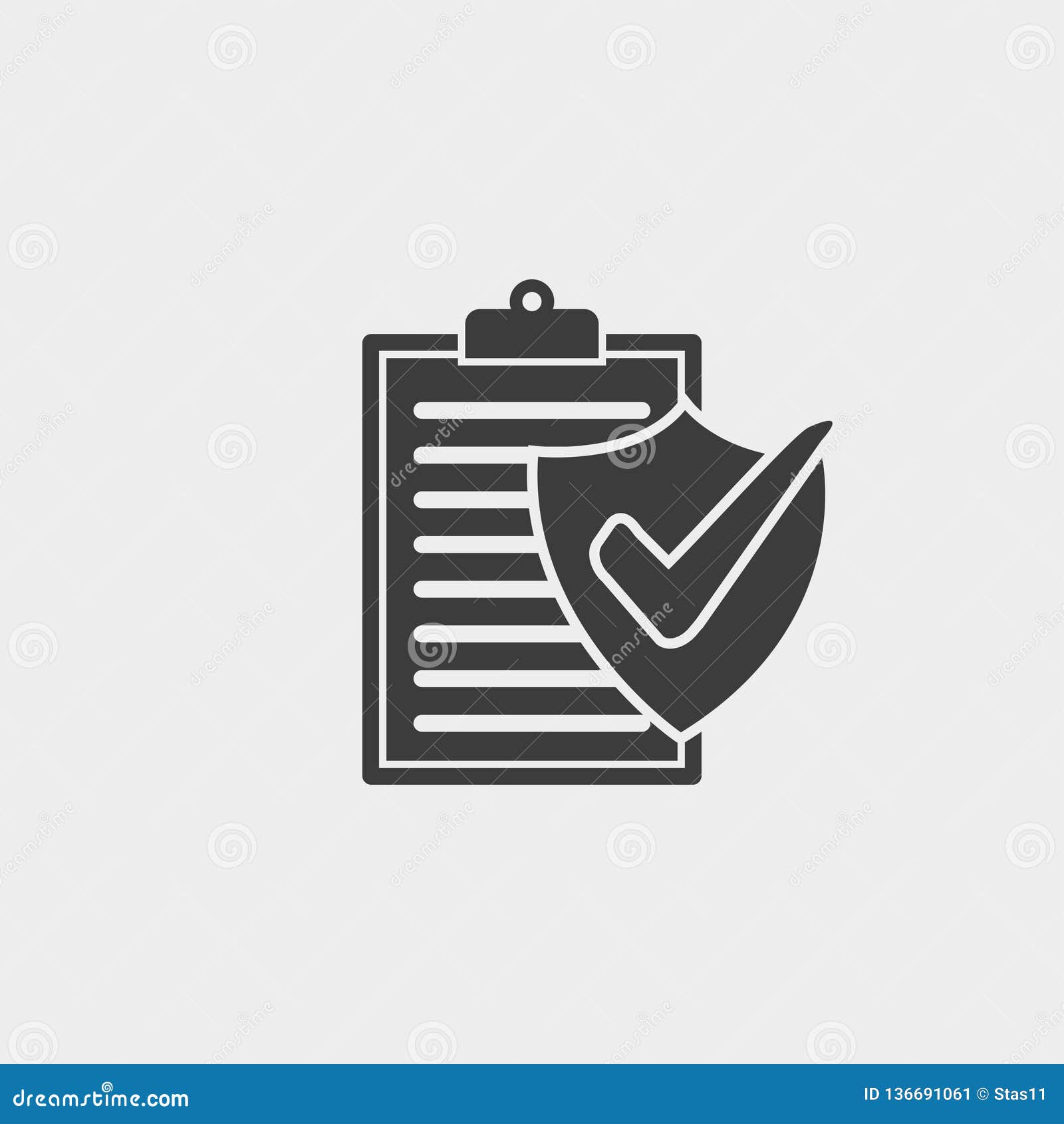 Policy Icon in a Flat Design. Vector Illustration Stock Vector ...