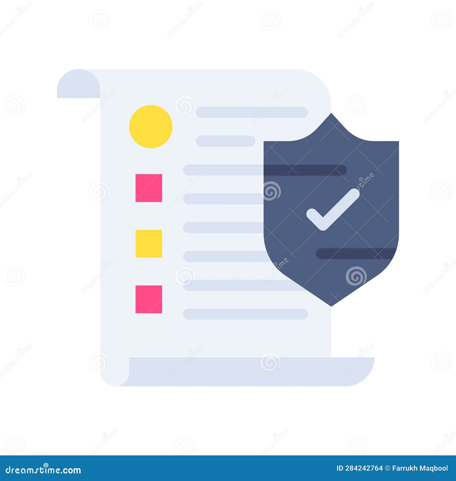 Policy Icon Image. stock vector. Illustration of safety - 284242764