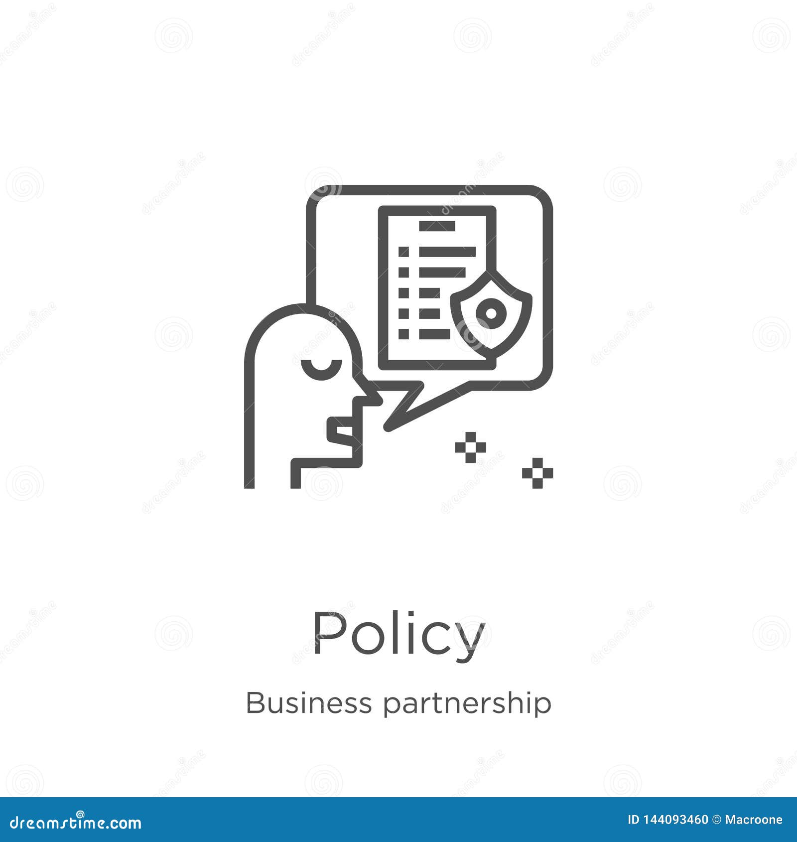 Policy Icon Vector from Business Partnership Collection. Thin Line ...