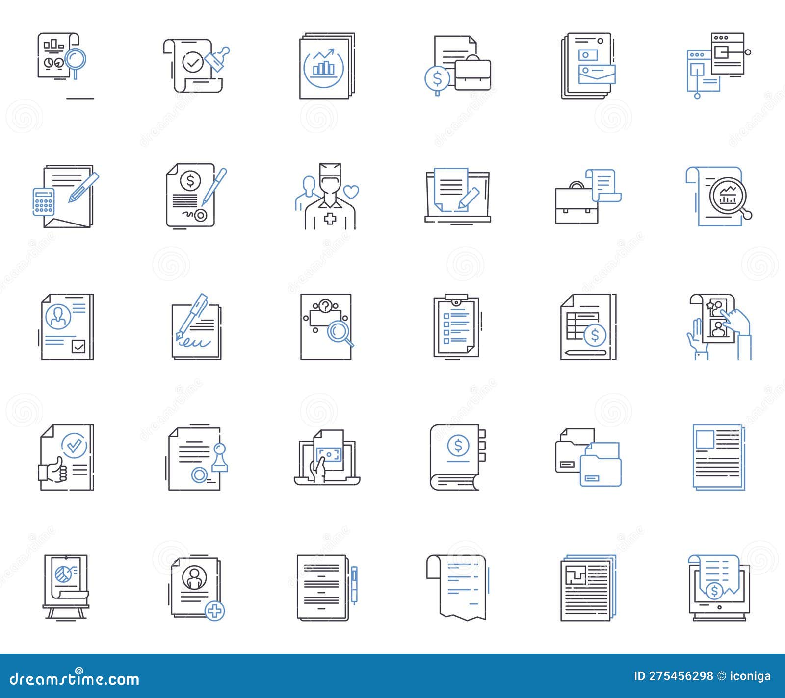 Policy Line Icons Collection. Legislation, Governance, Protocol, Rules ...