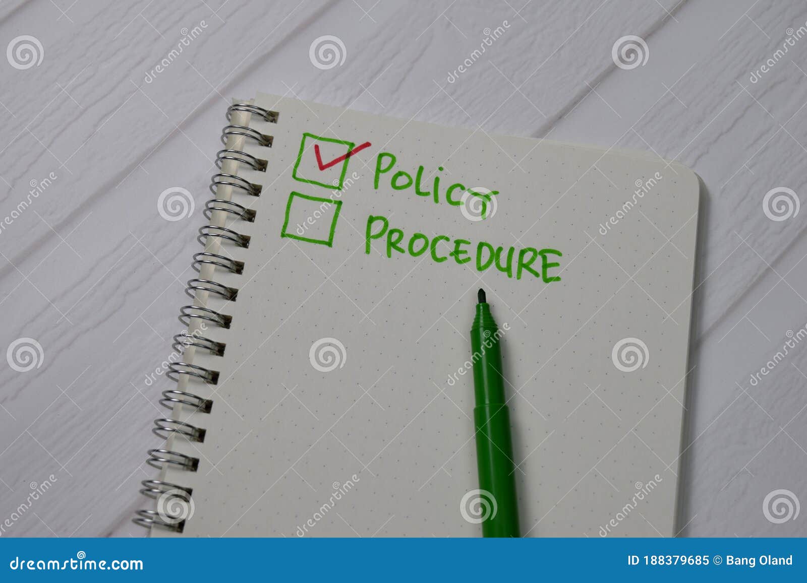 POLICY VS PROCEDURE Sign In White Paper Notepad And Magnifying Glass On ...